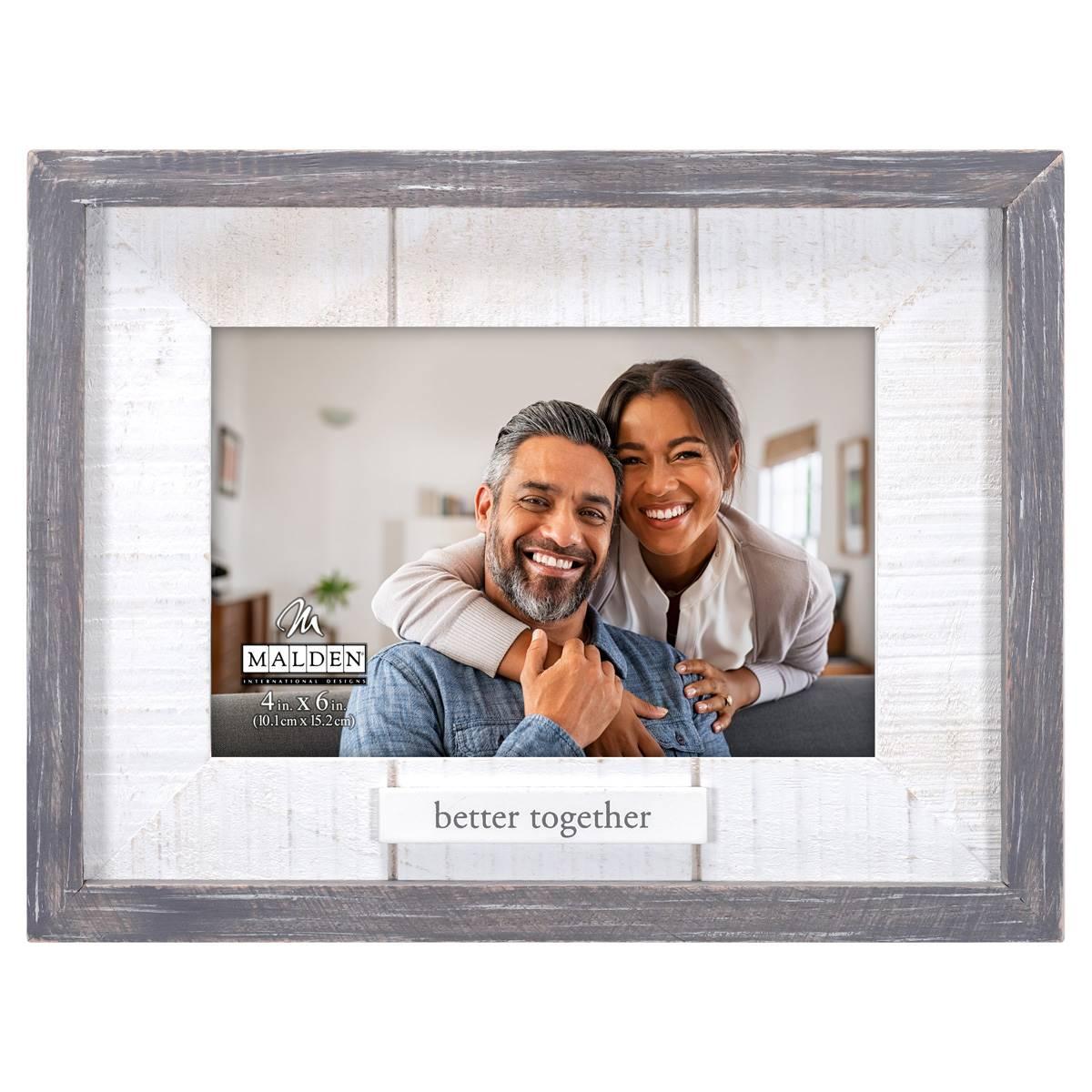Click here for Malden Better Together Rustic Wood Frame - 4x6 prices