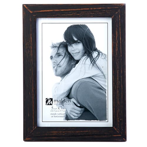 Click here for Malden Rough Black Linear Frame - 5x7 prices