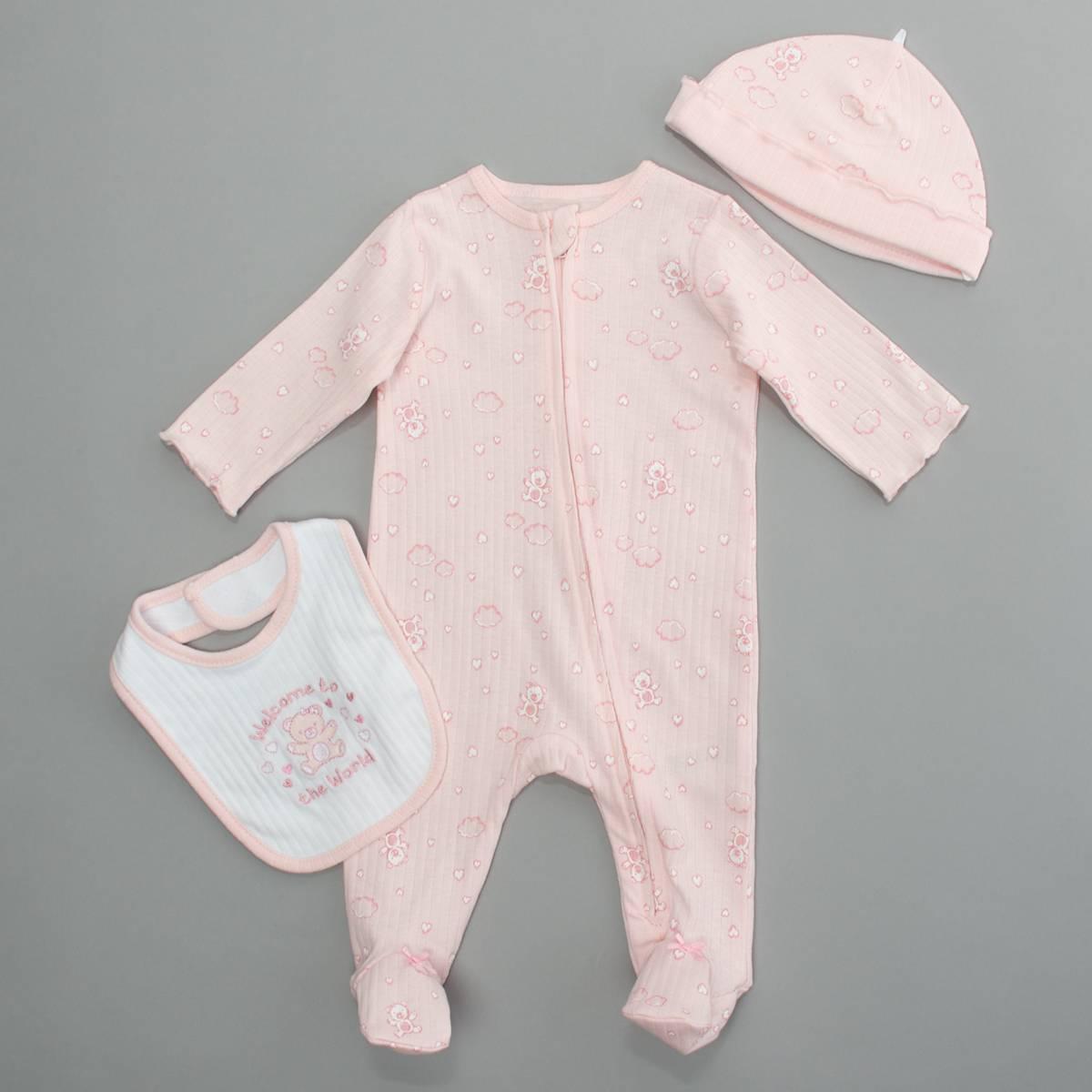 Click here for Baby Girl (NB-3M) Little Me(R) 3pc. Welcome To The... prices