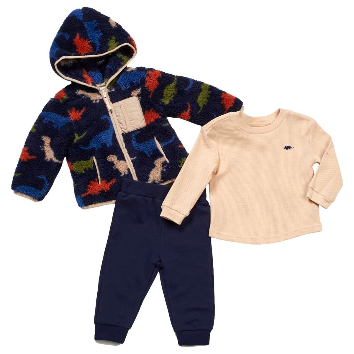 Click here for Baby Boy (12-24M) Little Me(R) 3pc. Dino Sherpa Se... prices