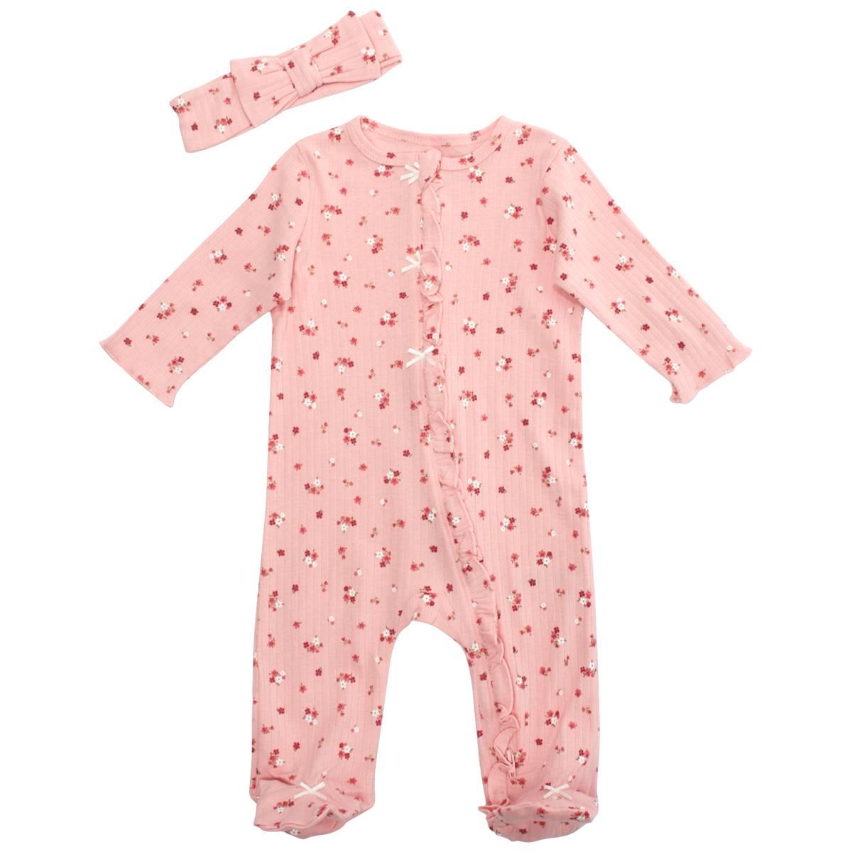 Click here for Baby Girl (3-9M) Little Me(R) Tiny Posies Footie w... prices