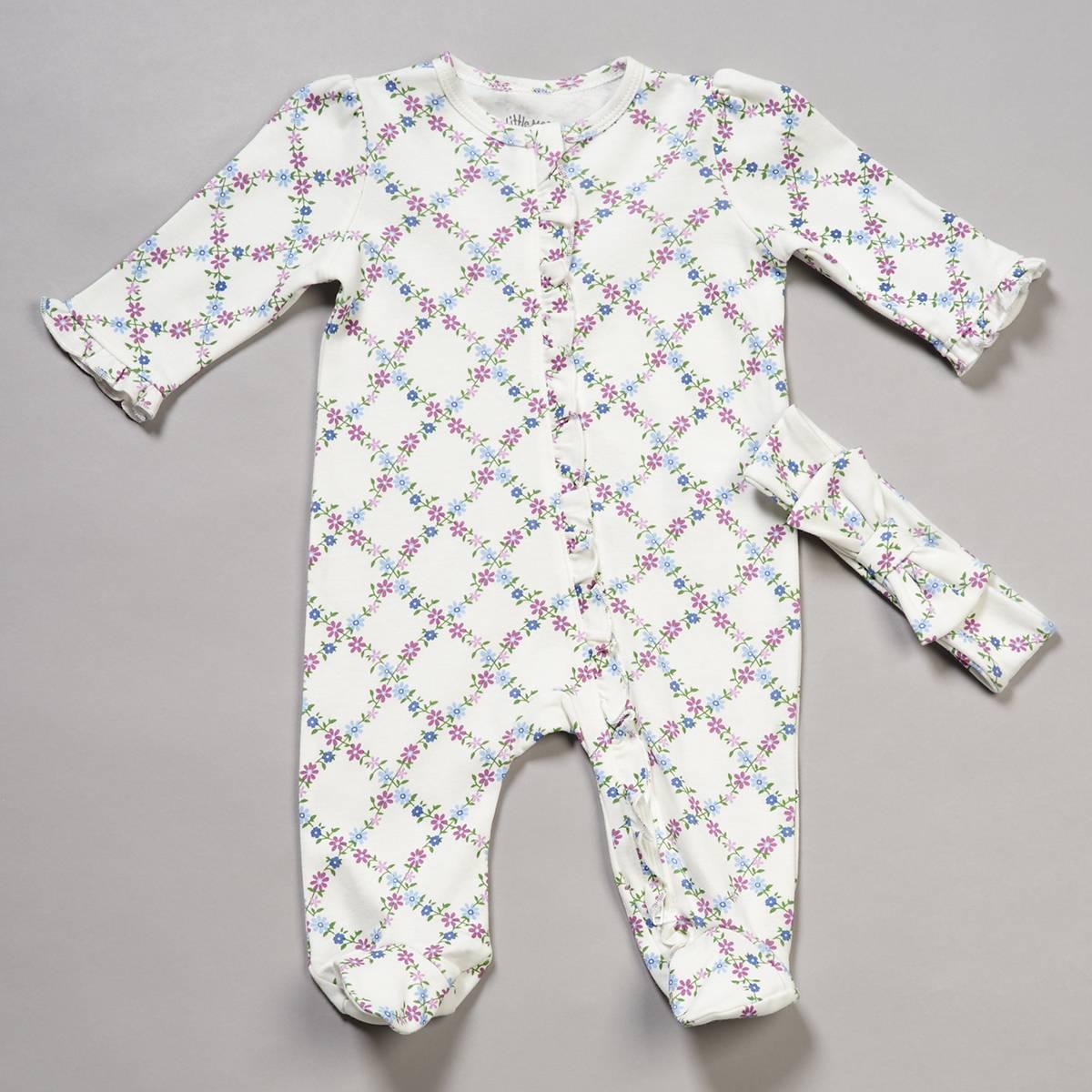 Click here for Baby Girl (NB-9M) Little Me(R) Floral Lattice Foot... prices