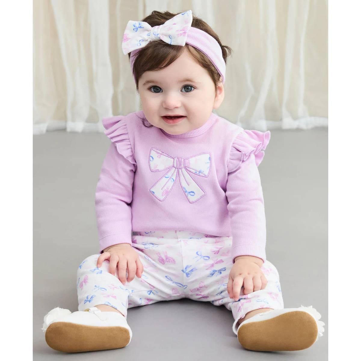 Click here for Baby Girl (3-12M) Little Me(R) Pretty Bows Bodysui... prices