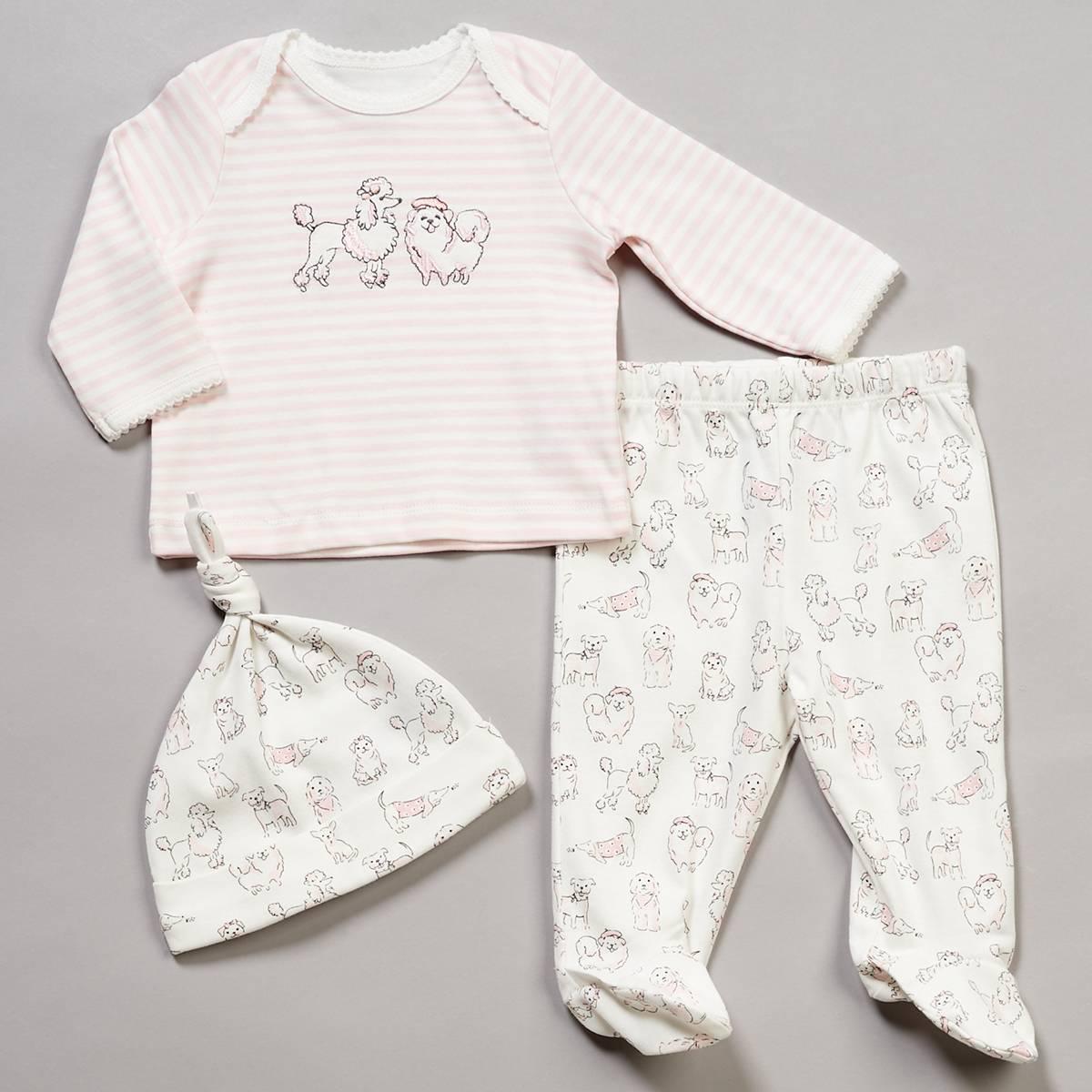 Click here for Baby Girl (NB-9M) Little Me(R) 3pc. Paris Pups Set... prices