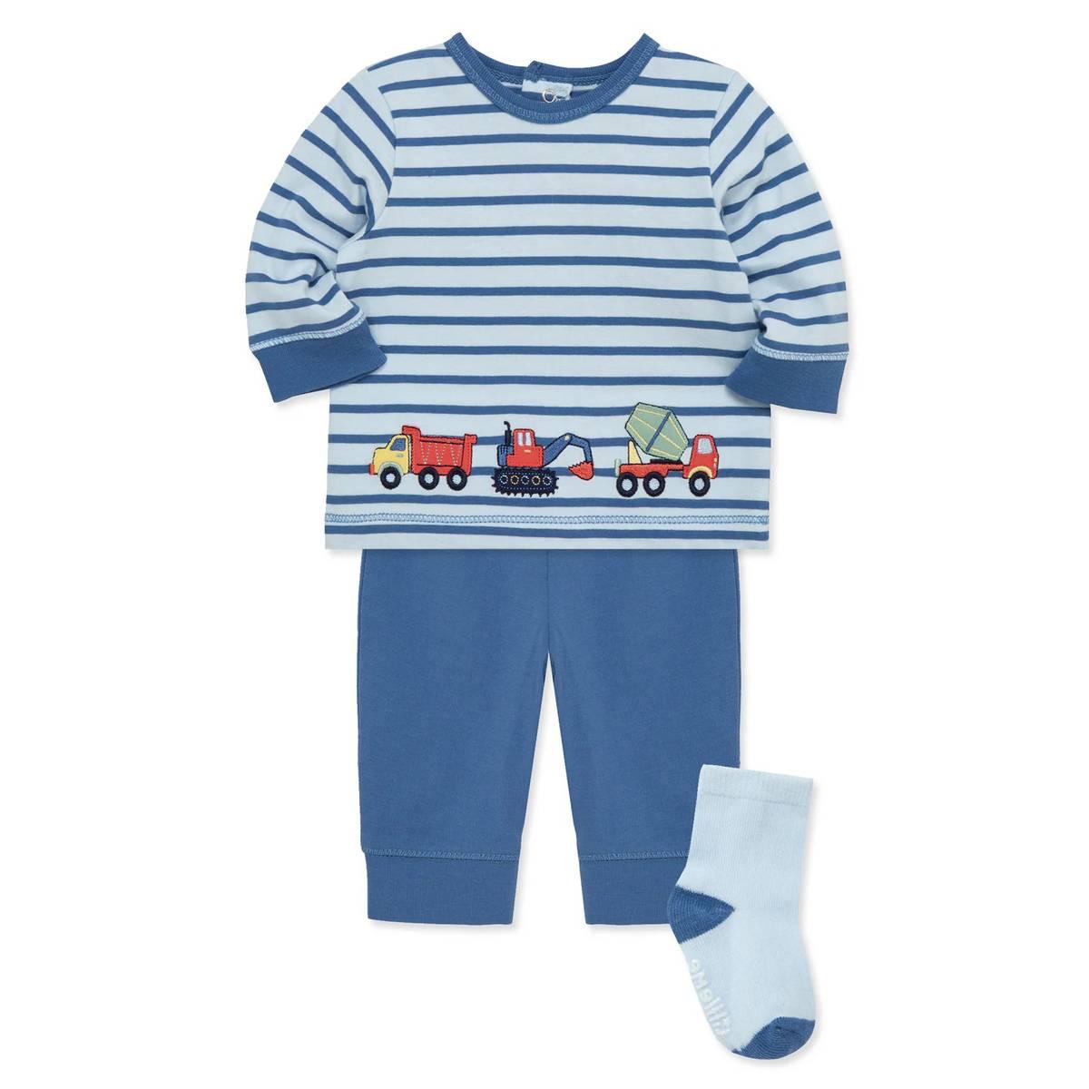 Click here for Baby Boy (3-12M) Little Me(R) Stripe Construction... prices