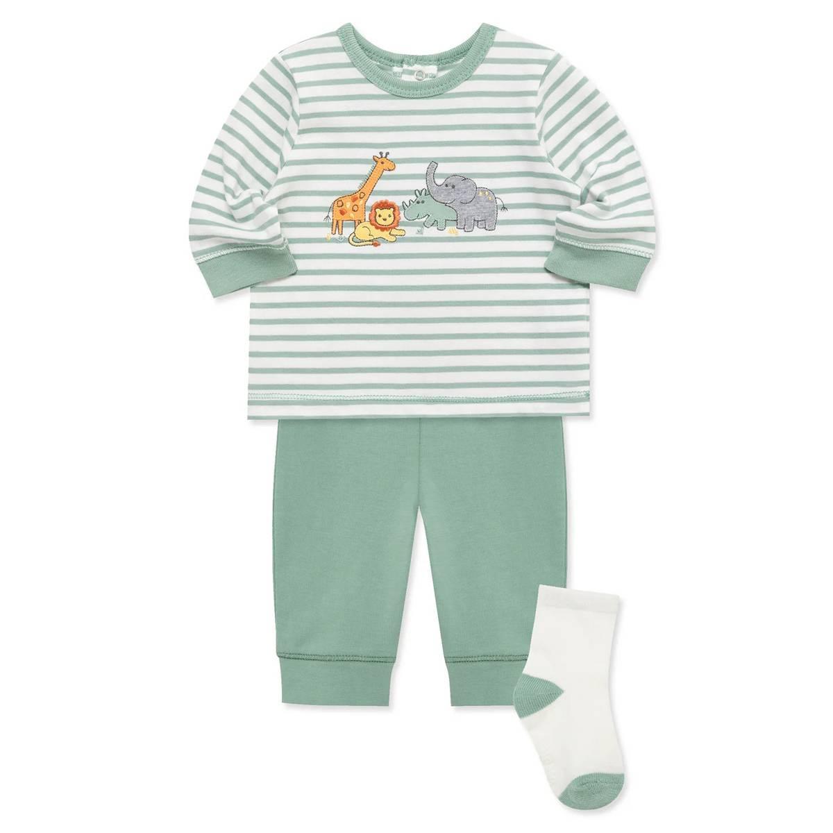 Click here for Baby Boy (3-12M) Little Me(R) Stripe Jungle Top &... prices