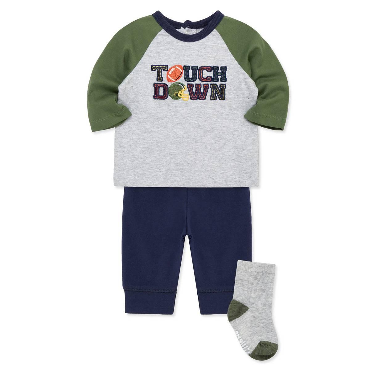 Click here for Baby Boy (3-12M) Little Me(R) Touchdown Top & Jogg... prices