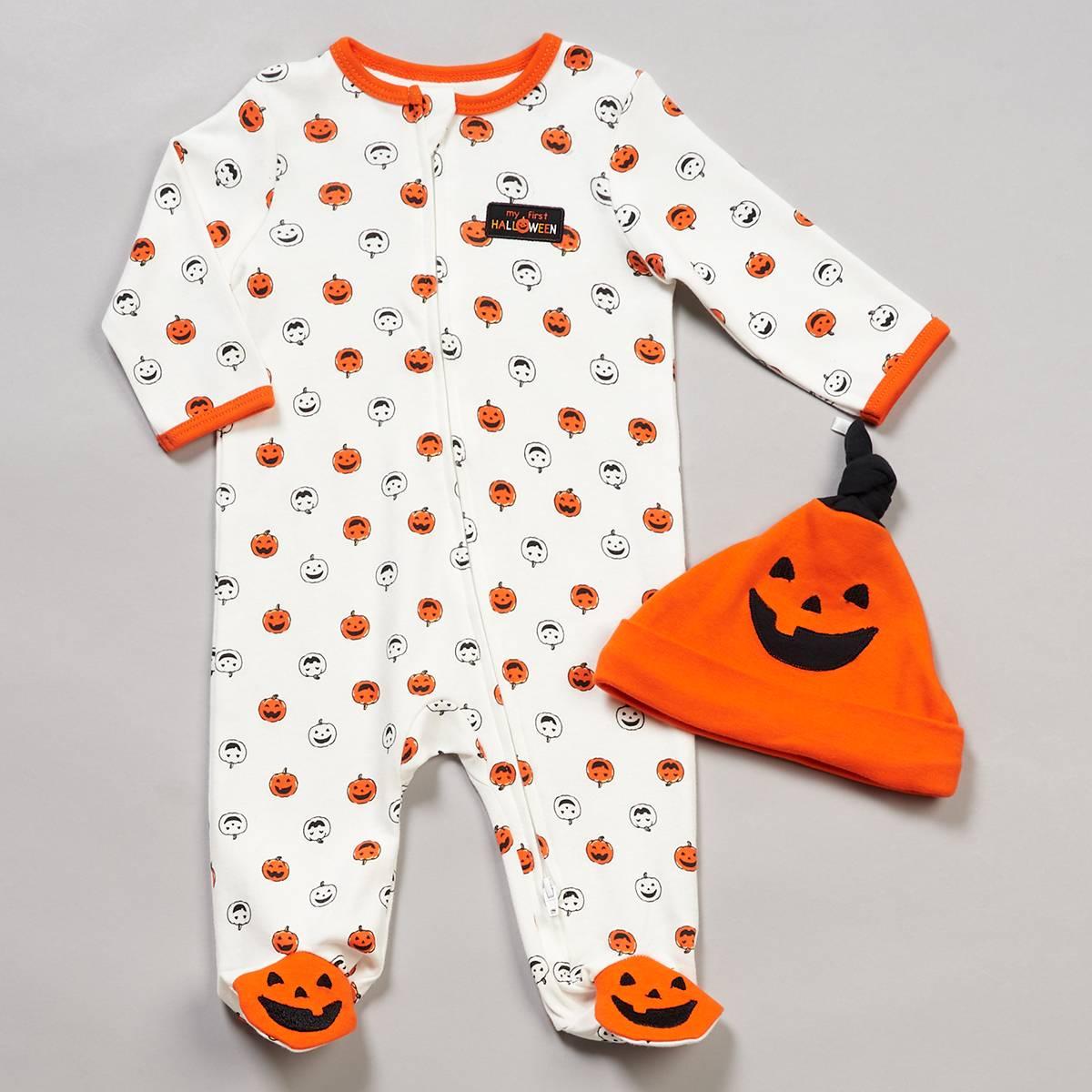Click here for Baby Unisex (NB-9M) Little Me(R) Jack-O-Lantern Sl... prices