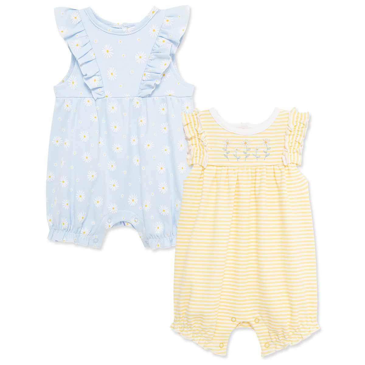Click here for Baby Girl (3-12M) Little Me(R) 2pk. Daisy Rompers prices