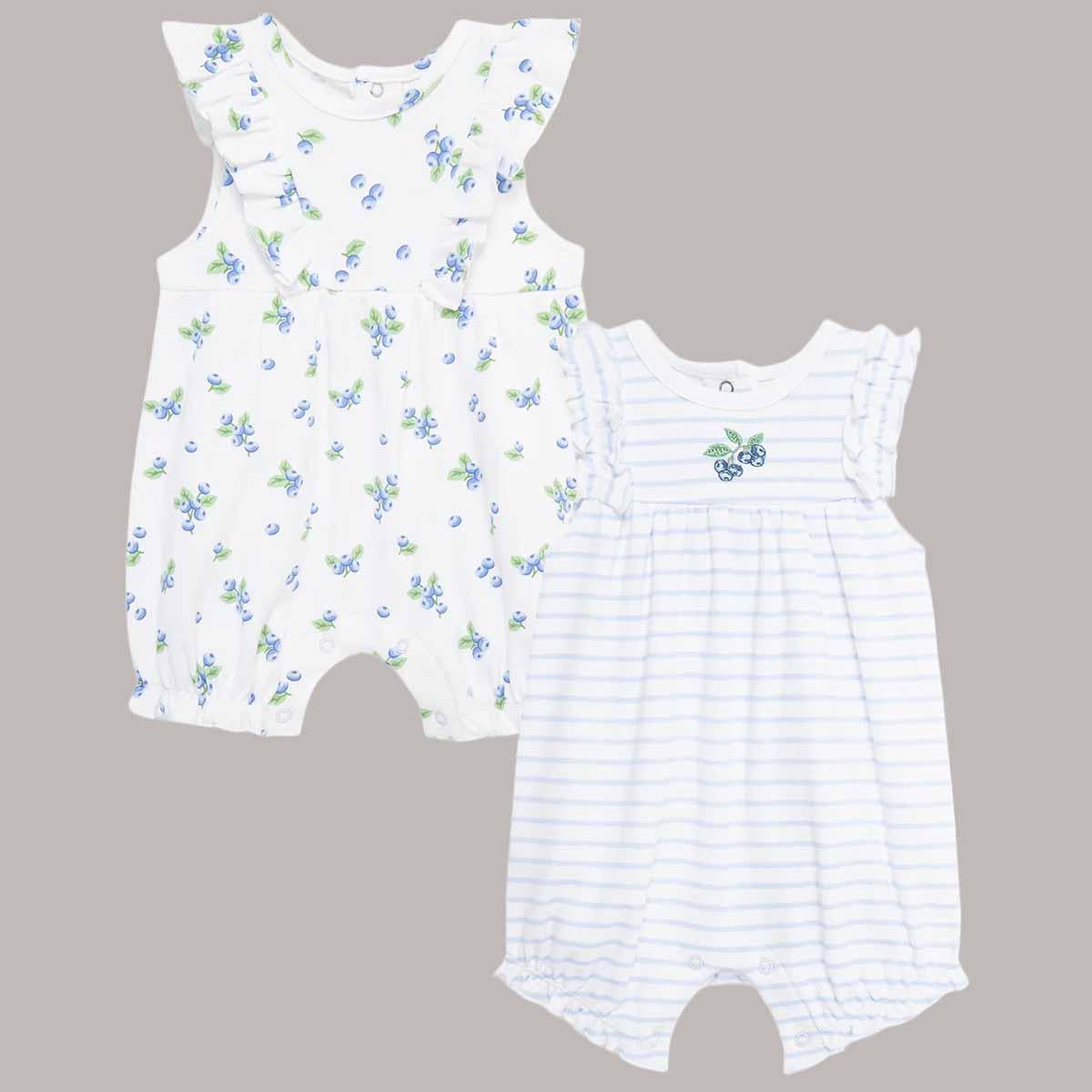 Click here for Baby Girl (3-12M) Little Me(R) 2pk. Blueberry Romp... prices