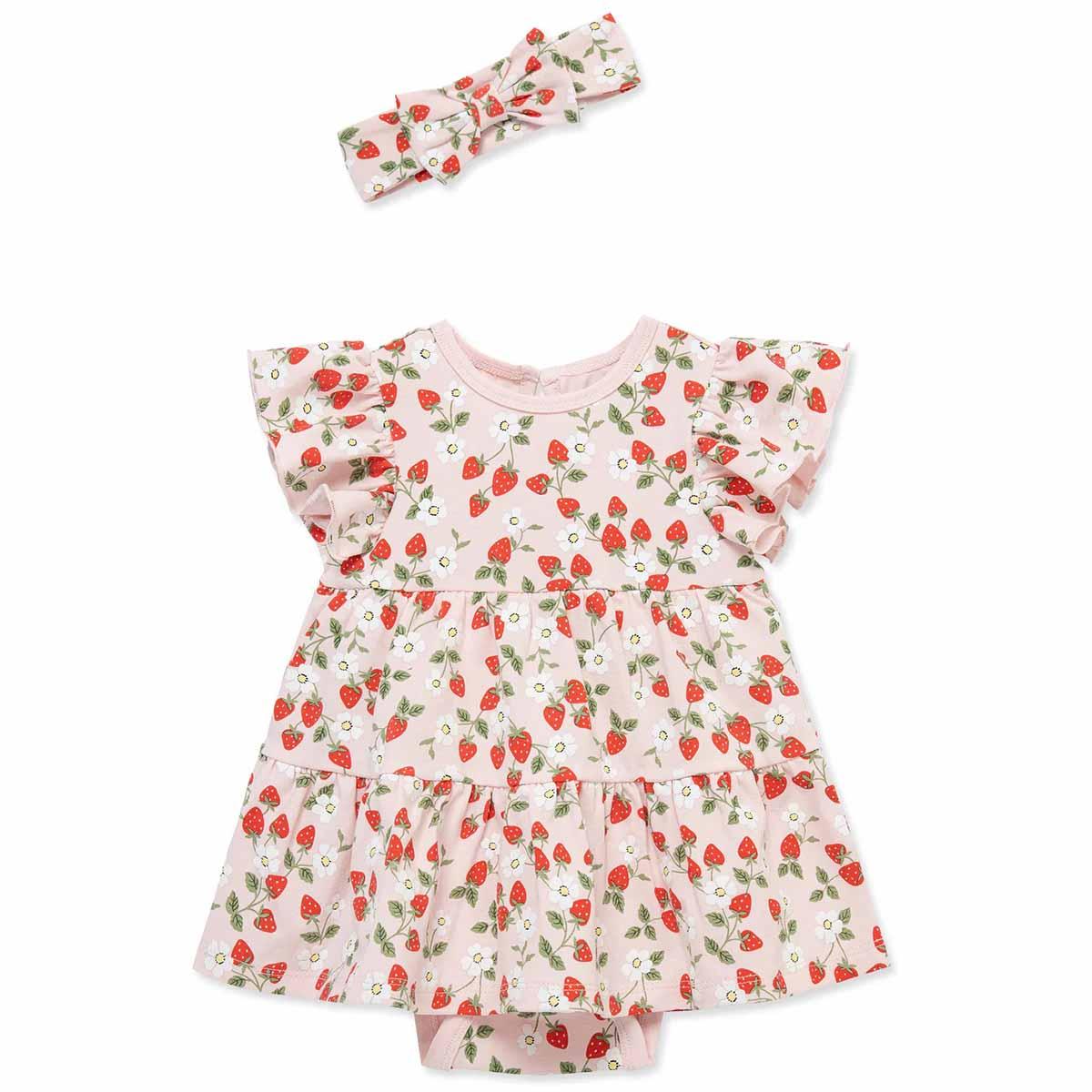 Click here for Baby Girl (3-12M) Little Me(R) Strawberry Bodysuit... prices