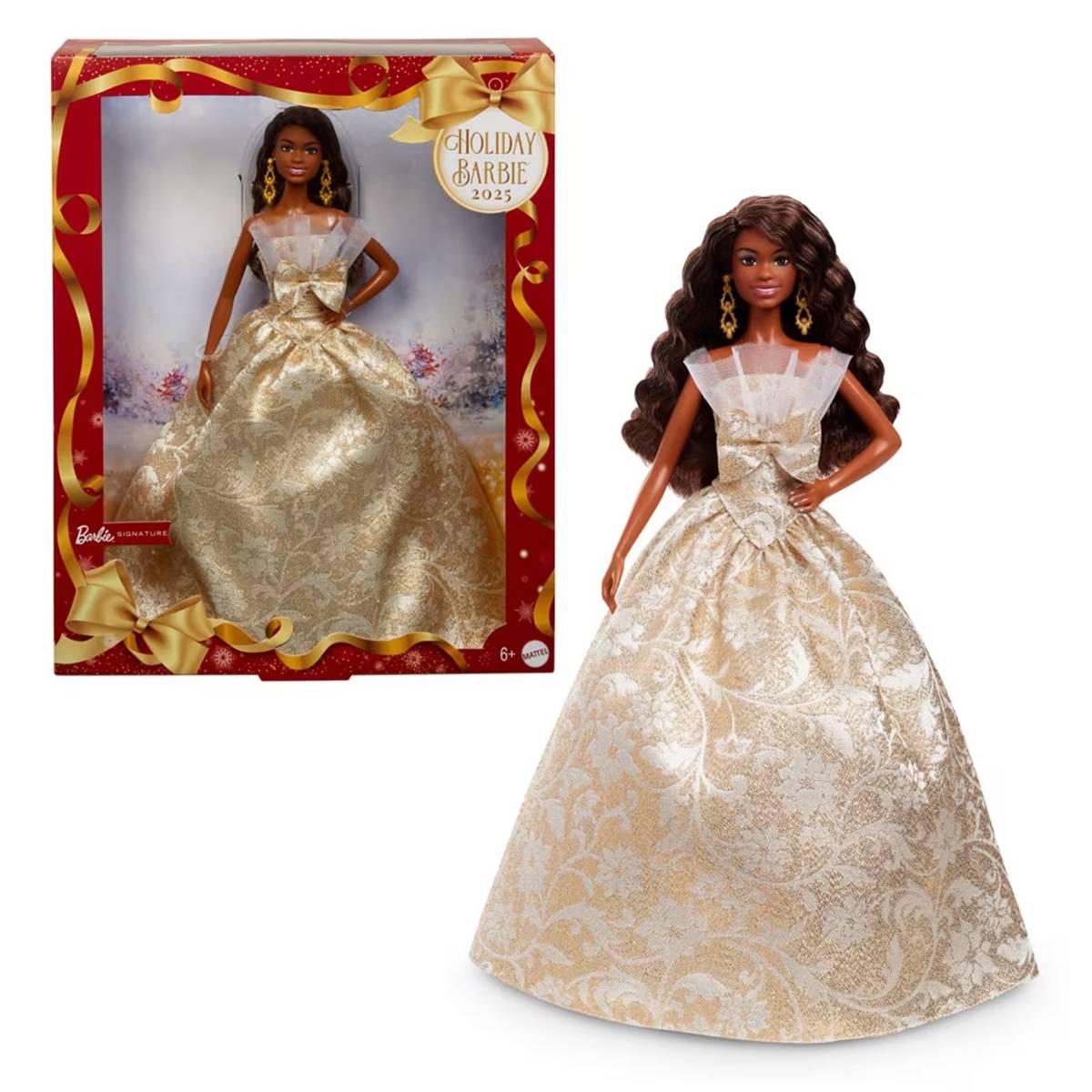 Barbie(R) 2025 Holiday Doll - Dark Brown Long Hair