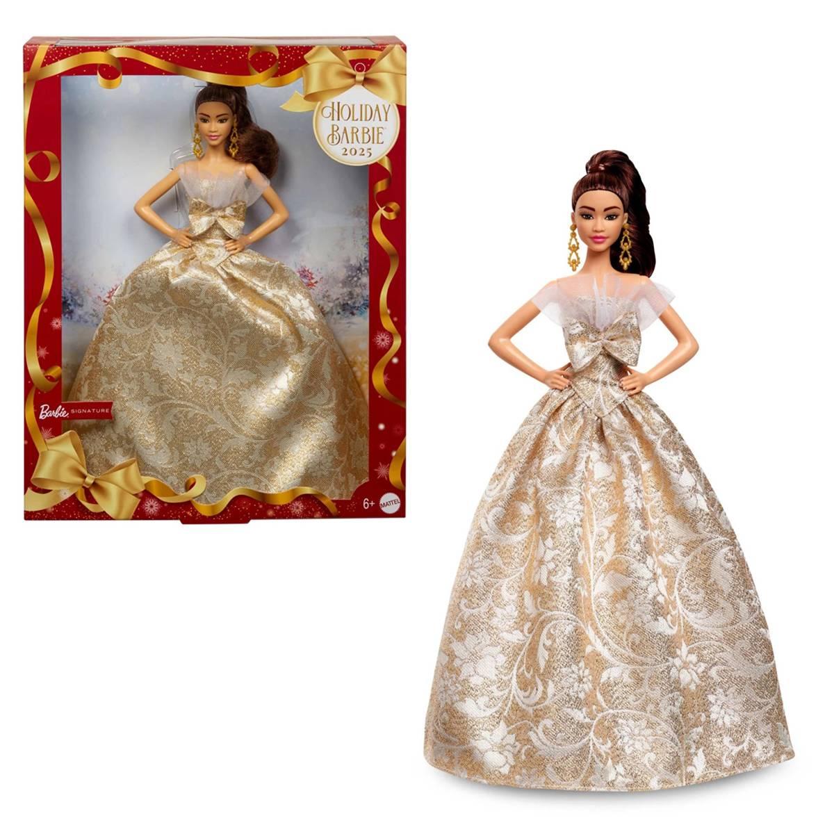 Click here for Barbie(R) 2025 Holiday Barbie w/ Brown Updo prices