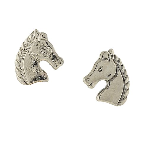 Click here for 1928 Silver-Tone Horse Stud Earrings prices