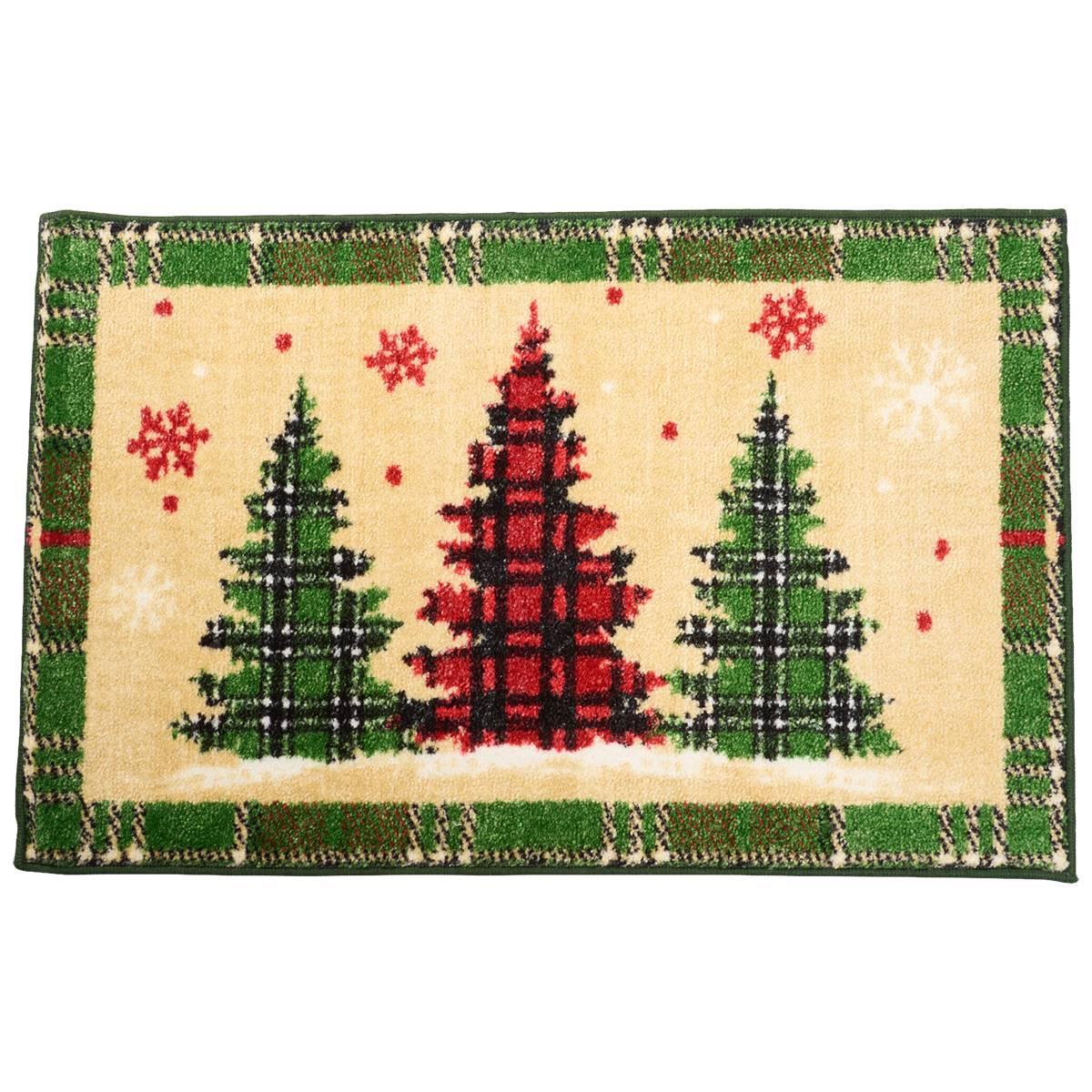 Click here for Nourison Christmas Tree Plaid Trees Accent Rug prices