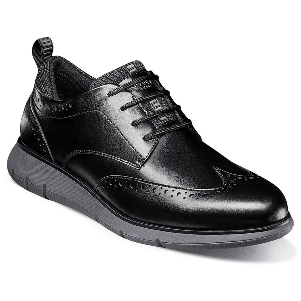 Nunn Bush Mens Stance Wingtip Casual Oxford Shoes - Cognac Multi