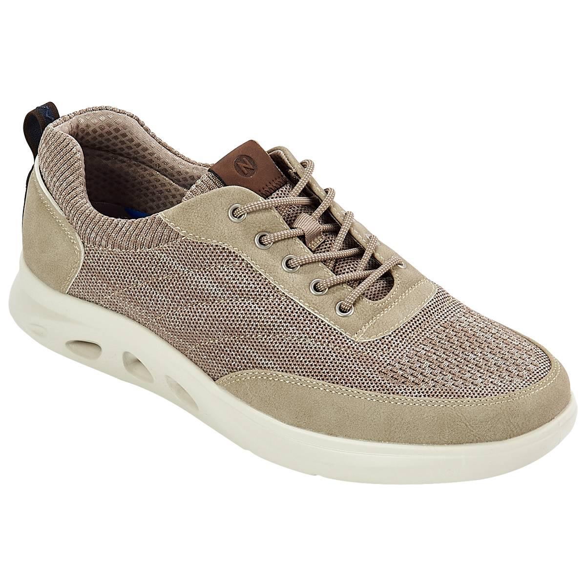 Nunn Bush Mens Ponte Knit Moc Toe Sneaker - Taupe