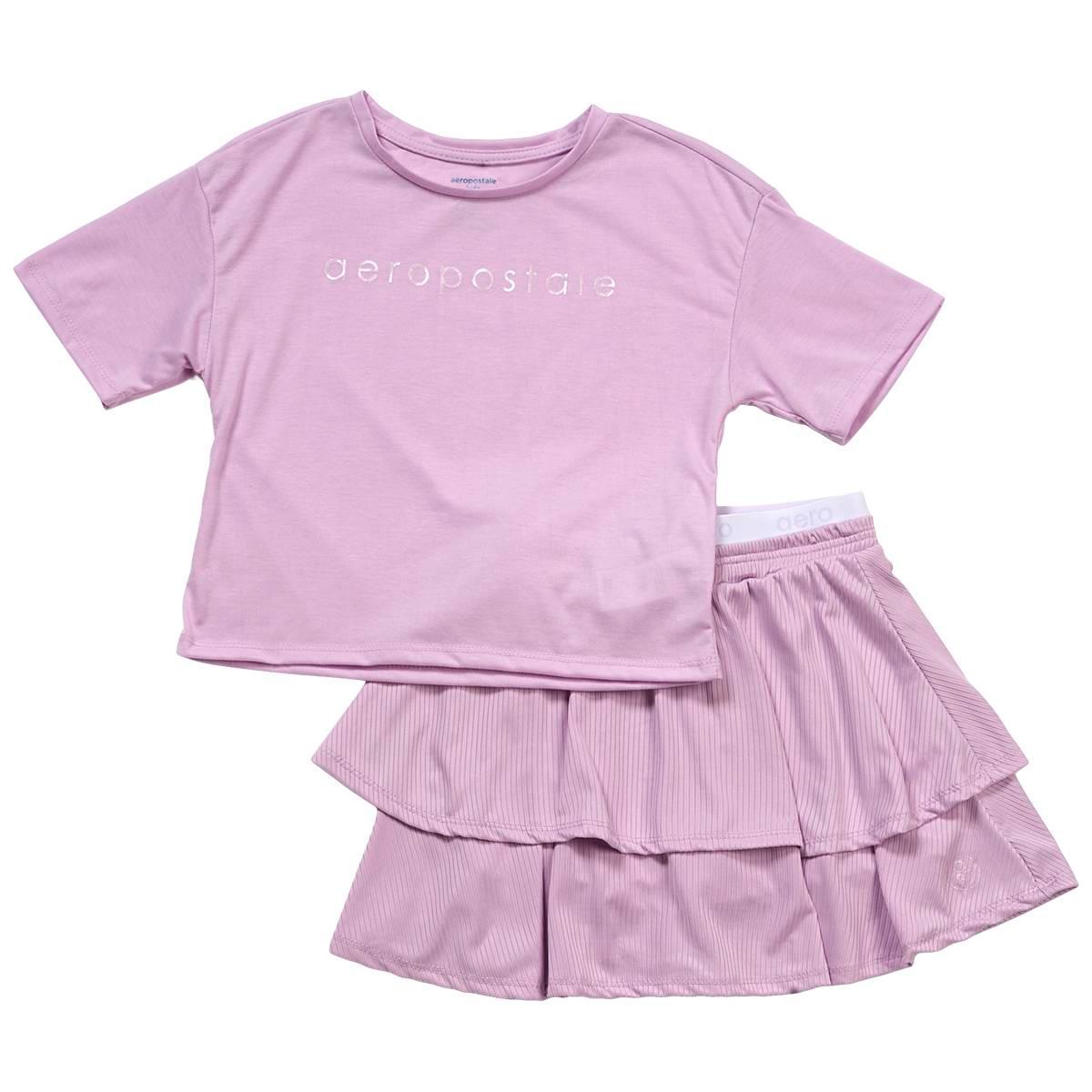 Click here for Girls (7-12) Aeropostale Short Sleeve Tee w/ Ruffl... prices