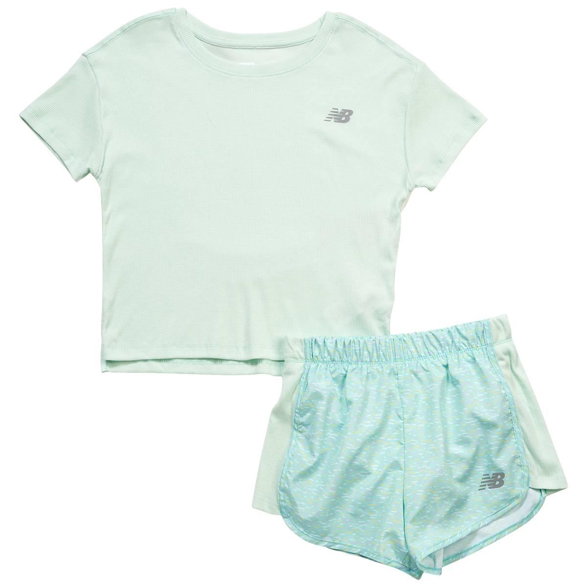 Click here for Girls (7-12) New Balance Rib Top w/ Abstract Short... prices