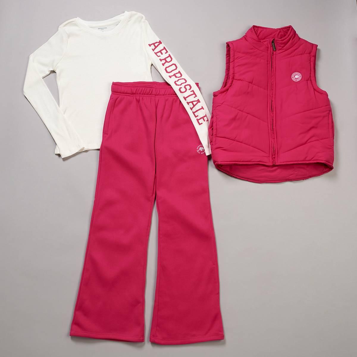 Click here for Girls (7-16) Aeropostale 3pc. Puffer Vest w/ Tee &... prices