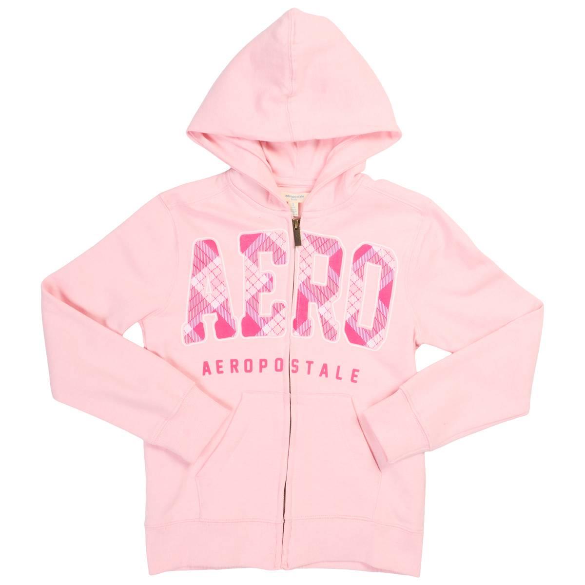 Click here for Girls (7-16) Aeropostale Zip Up Plaid Logo Hooded... prices