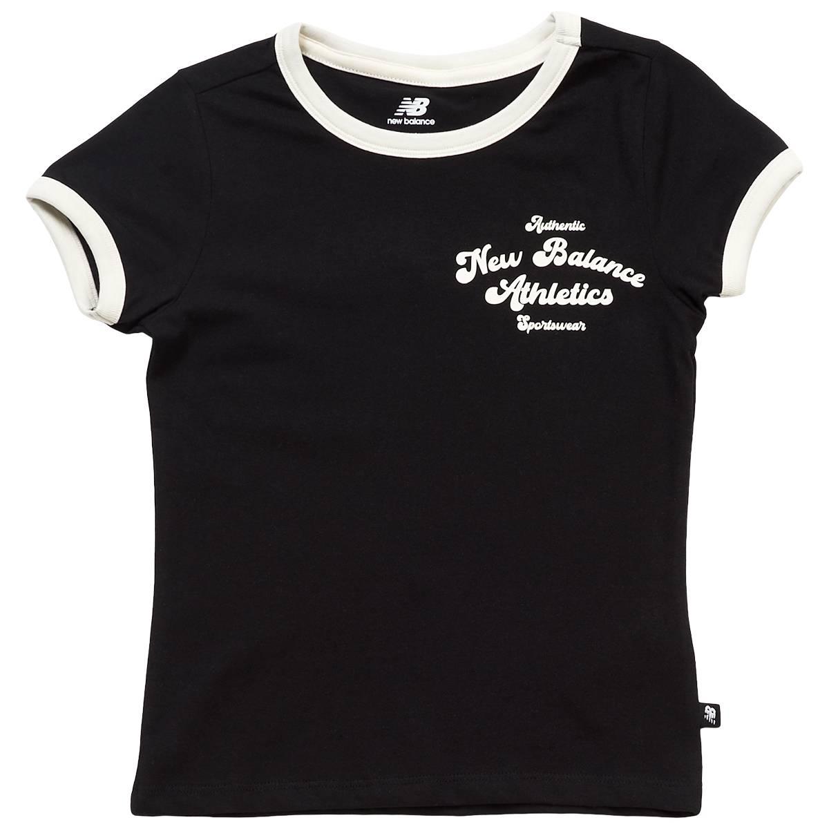 Click here for Girls (7-16) New Balance Short Sleeve Script Baby... prices