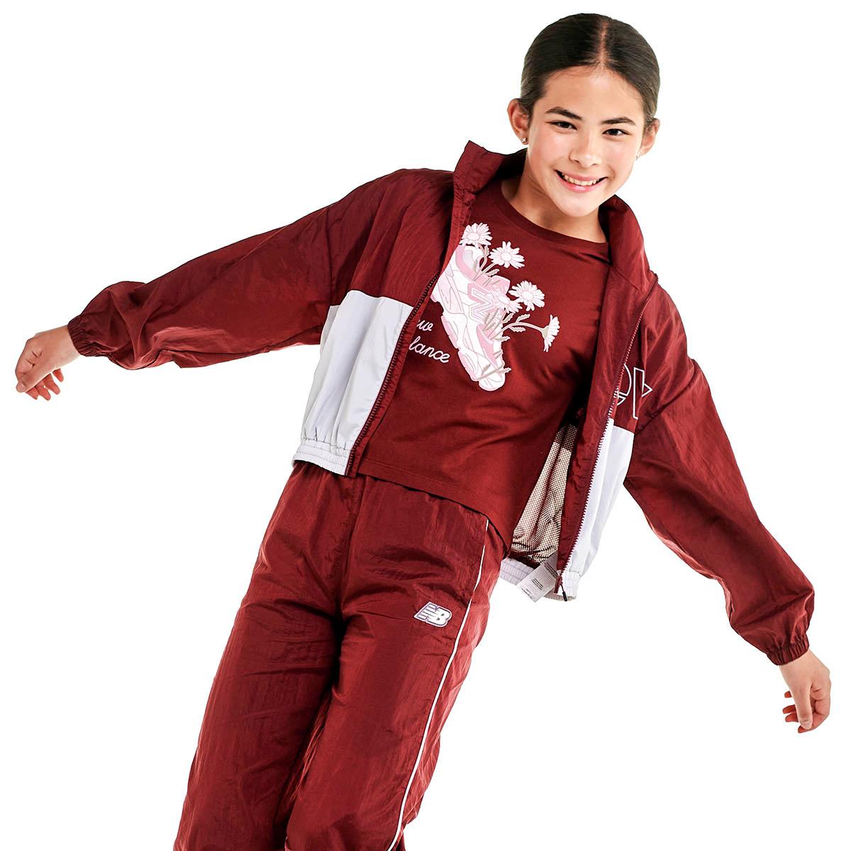 Click here for Girls (7-16) New Balance Zip Up Color Block Lightw... prices