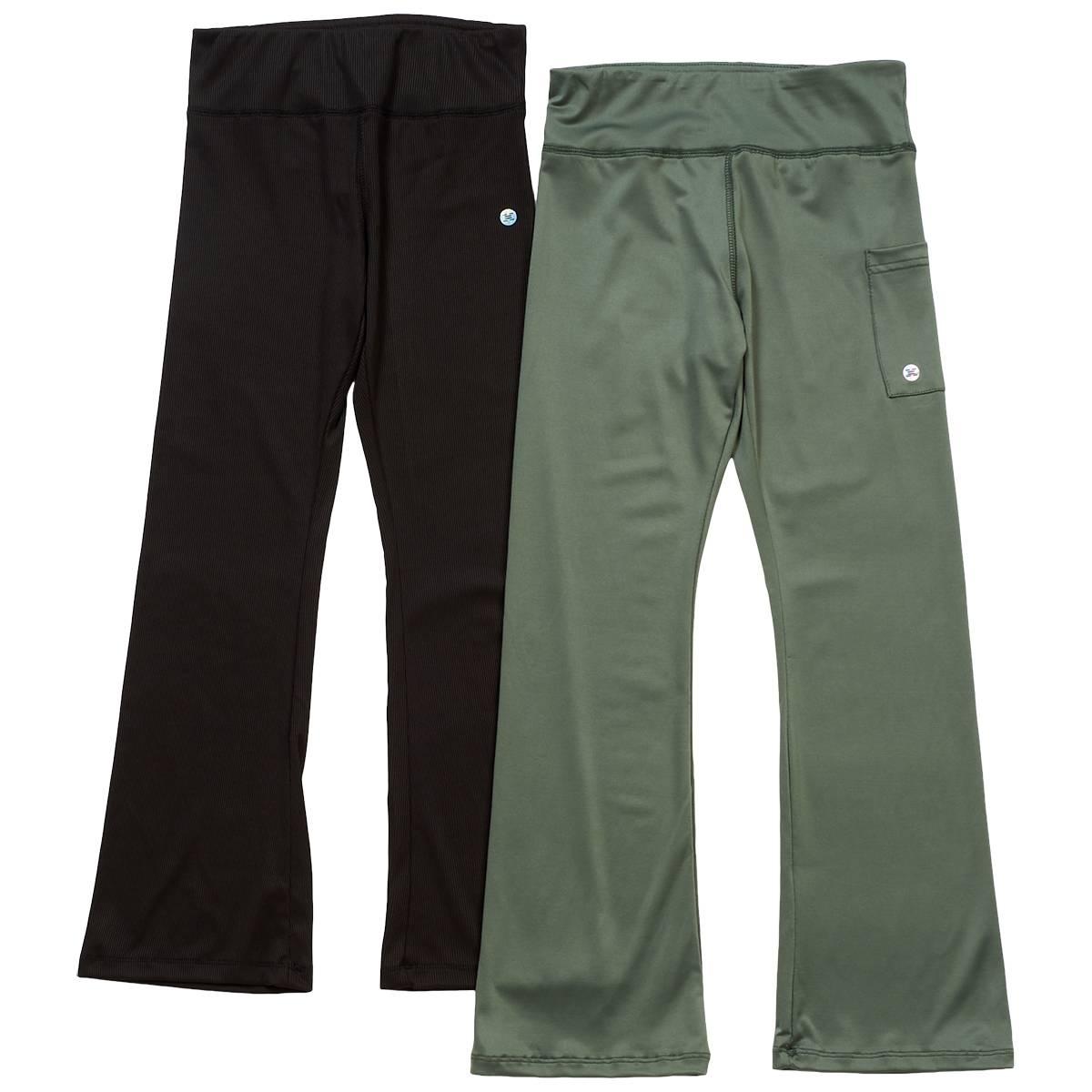 Click here for Girls (7-16) RBX 2pk. Silky & Ribbed Solid Flare L... prices