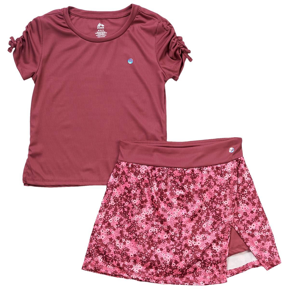 Click here for Girls (7-12) RBX Short Sleeve Top & Floral Skort S... prices