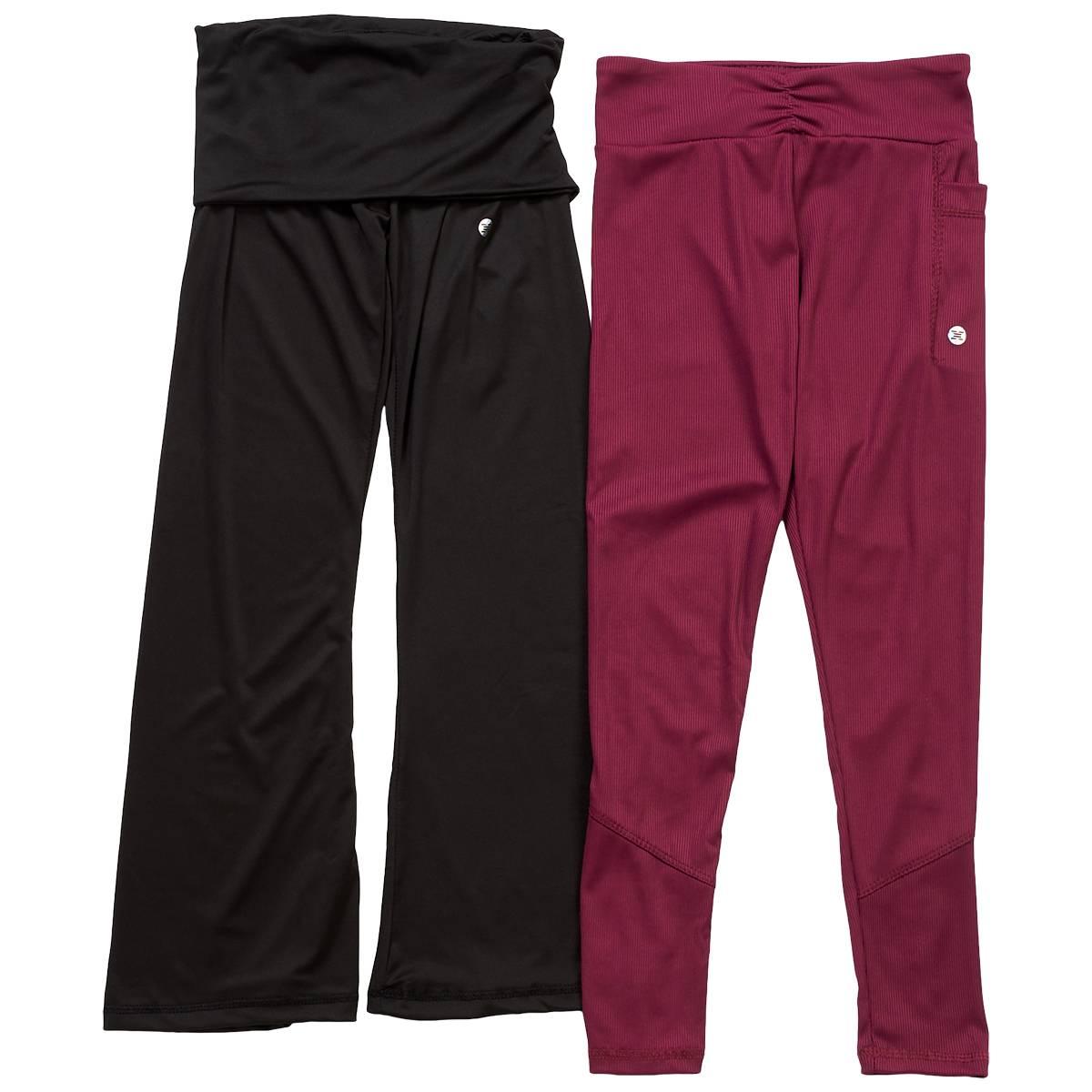 Click here for Girls (7-16) RBX 2pk. Ribbed & Fold Over Waist Fla... prices