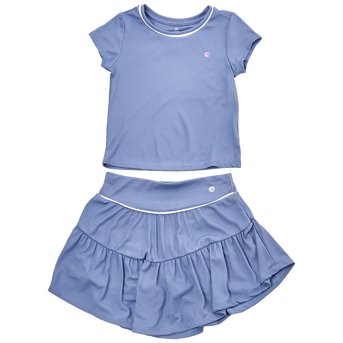 Click here for Girls (7-12) RBX Short Sleeve Ribbed Tee & Skort S... prices