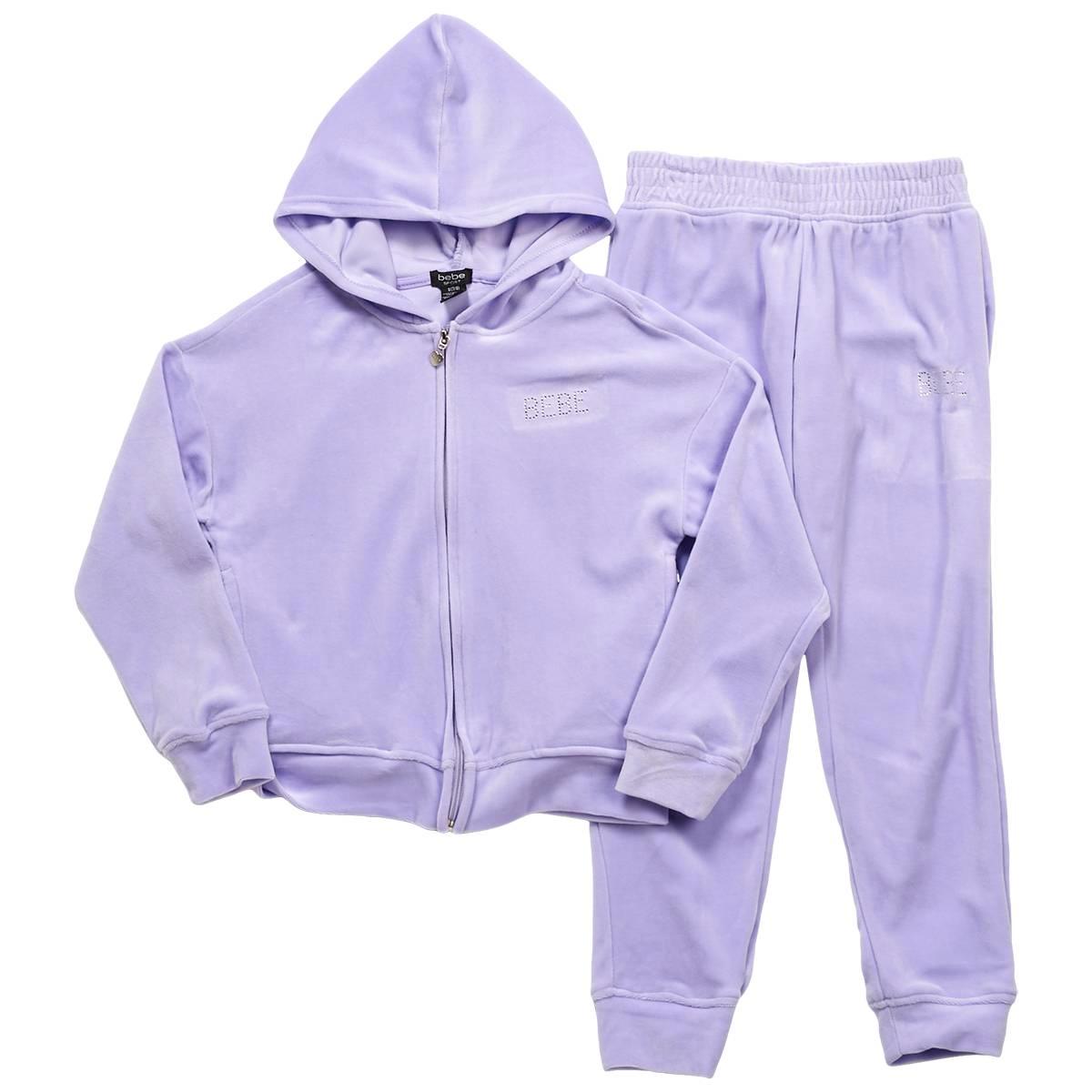 Click here for Girls (7-12) Bebe Velour Back Art Jacket with Jogg... prices