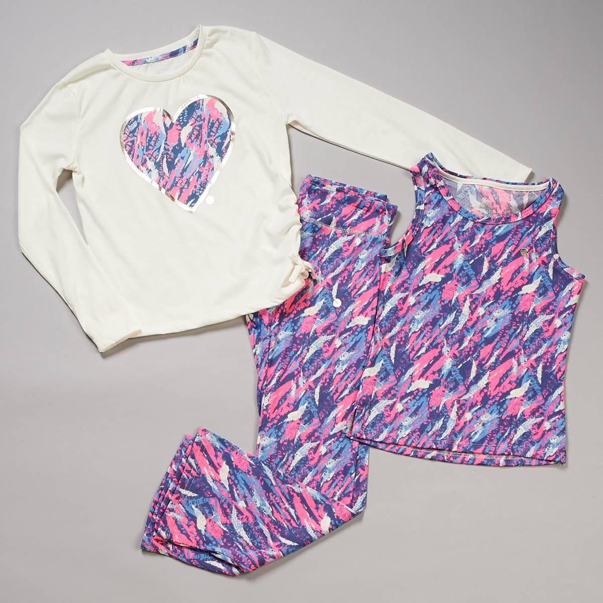 Click here for Girls (7-16) RBX 3pc. Abstract Tee/Tank & Flare Le... prices