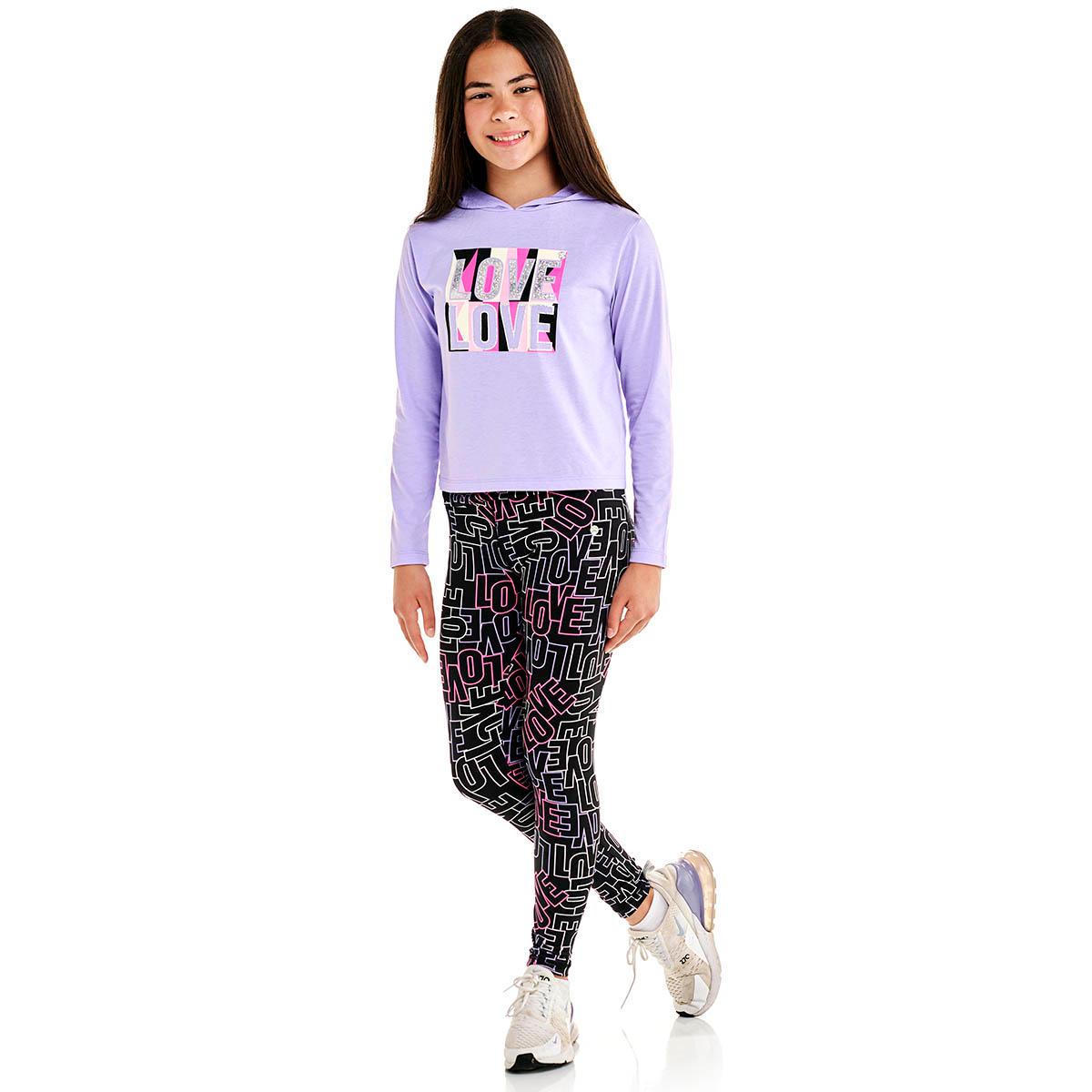 Click here for Girls (7-16) RBX 3pc. Love Hooded Top Tank & Leggi... prices