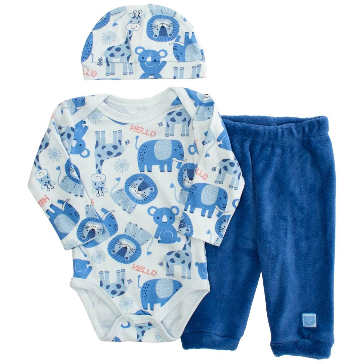 Click here for Baby Boy (NB-9M) mon cheri baby 3pc. Lion Cozy Bod... prices