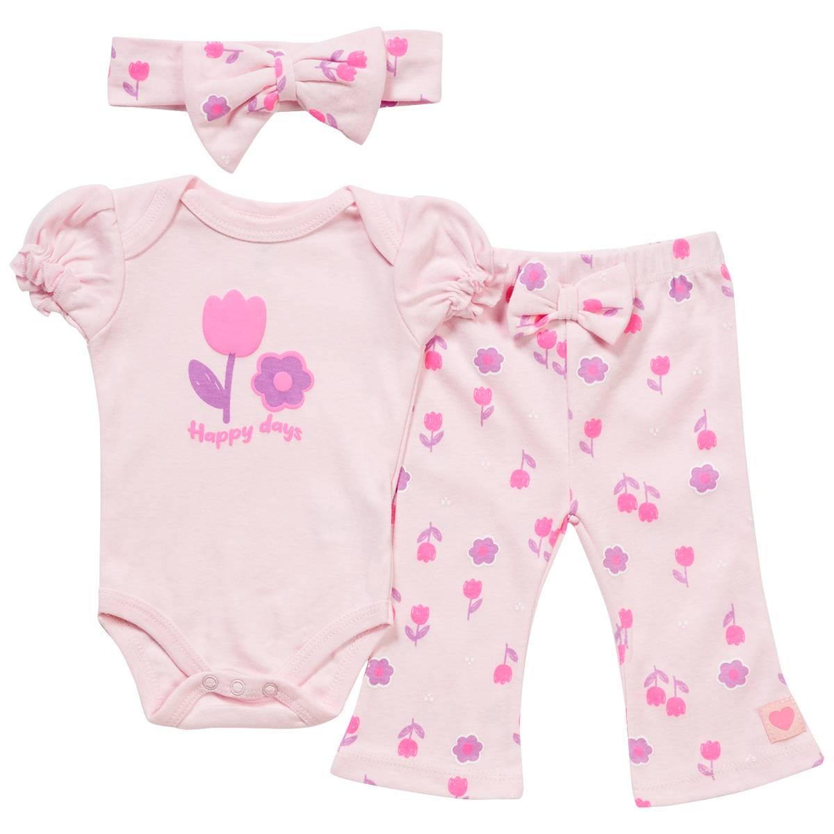 Click here for Baby Girl (NB-9M) mon cheri baby 3pc. Happy Days B... prices