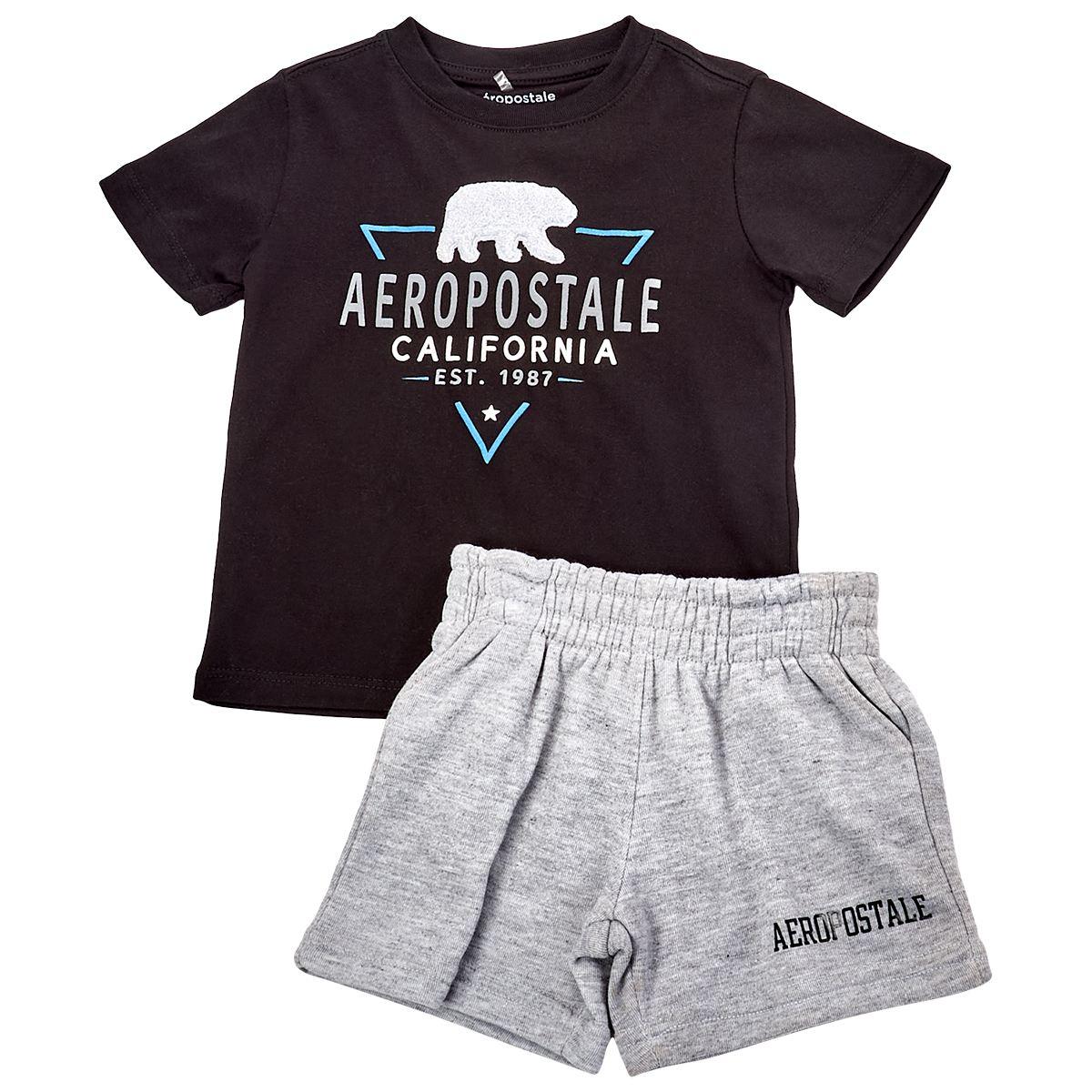 Click here for Toddler Boy Aeropostale Tee & Short Set - Black &... prices