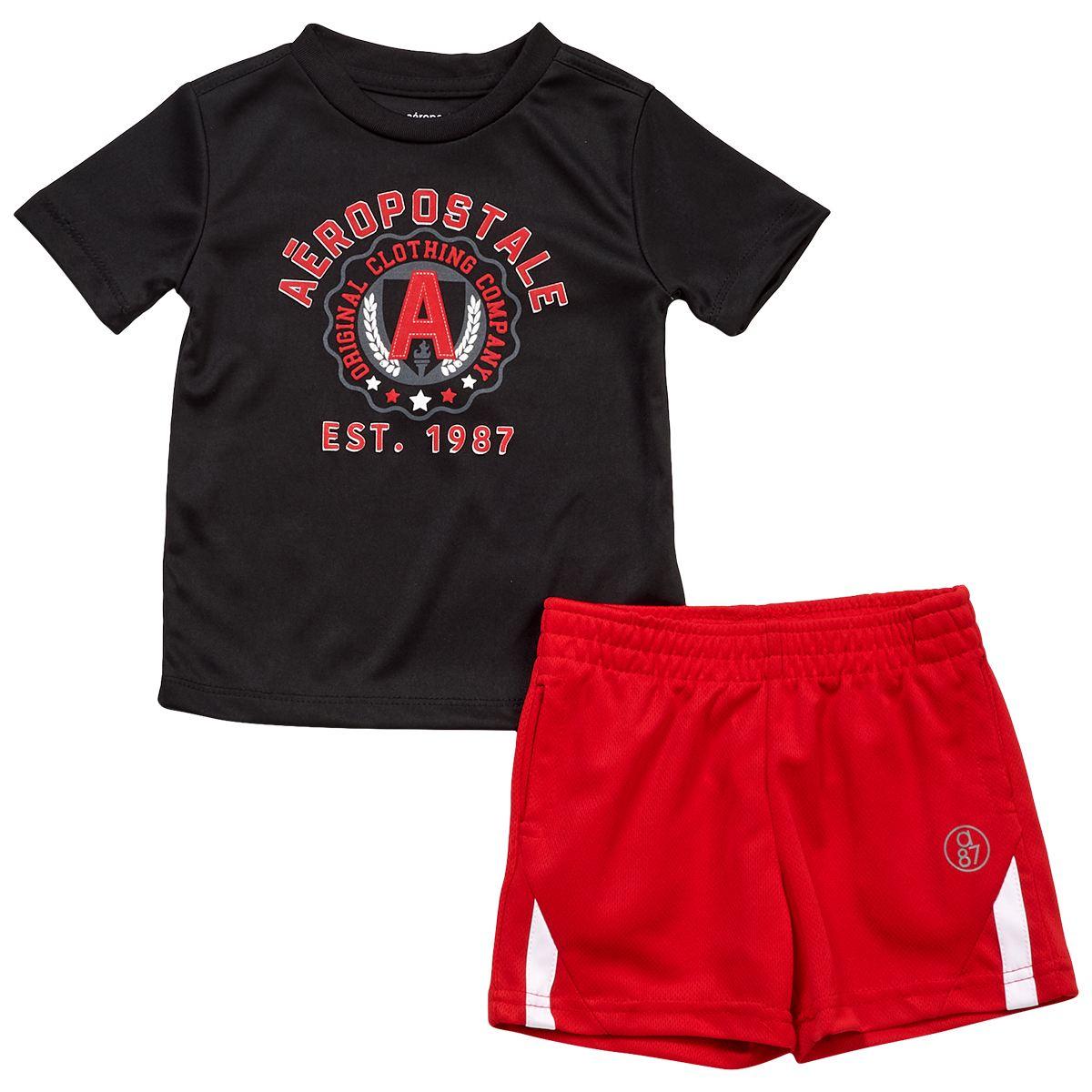 Click here for Toddler Boy Aeropostale Shirt And Shorts Set - Bla... prices