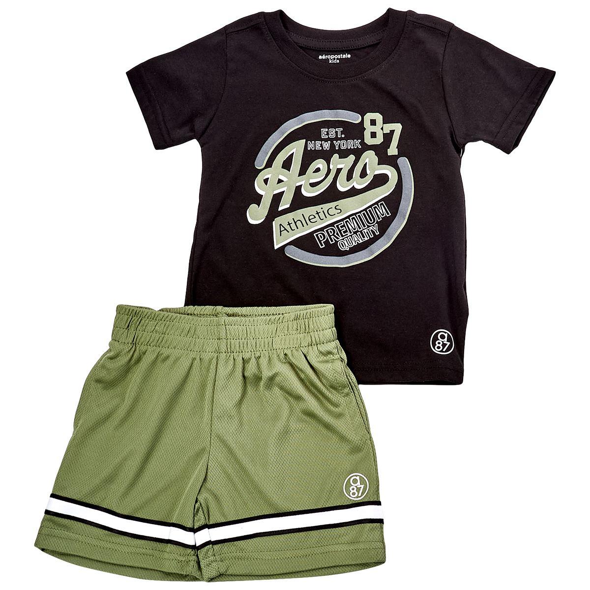 Click here for Toddler Boy Aeropostale Tee And Shorts Set - Black... prices
