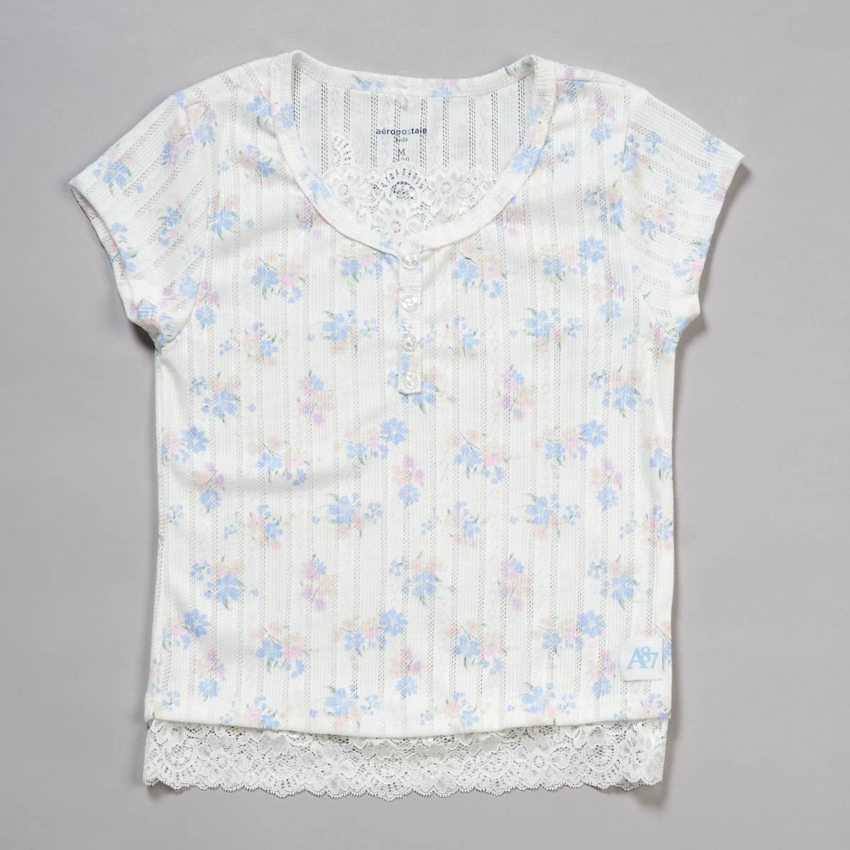 Click here for Girls (7-16) Aeropostale Short Sleeve Floral Henle... prices