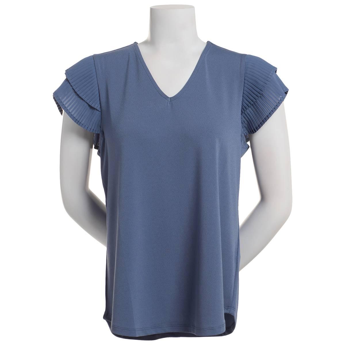 Click here for Womens Adrianna Papell Short Double Flutter Sleeve... prices