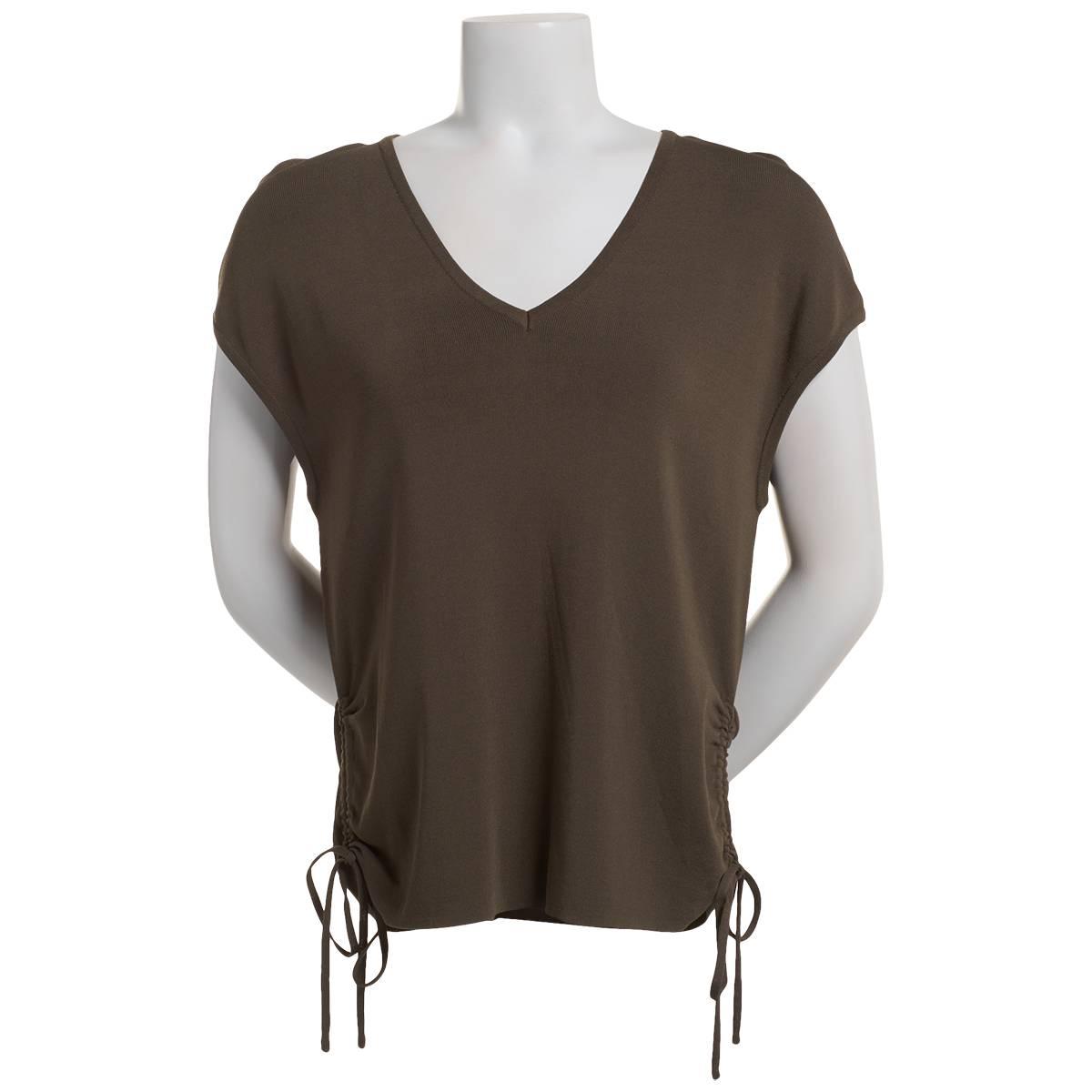 Click here for Womens Adrianna Papell Cap Sleeve w/Side Ties V-Ne... prices