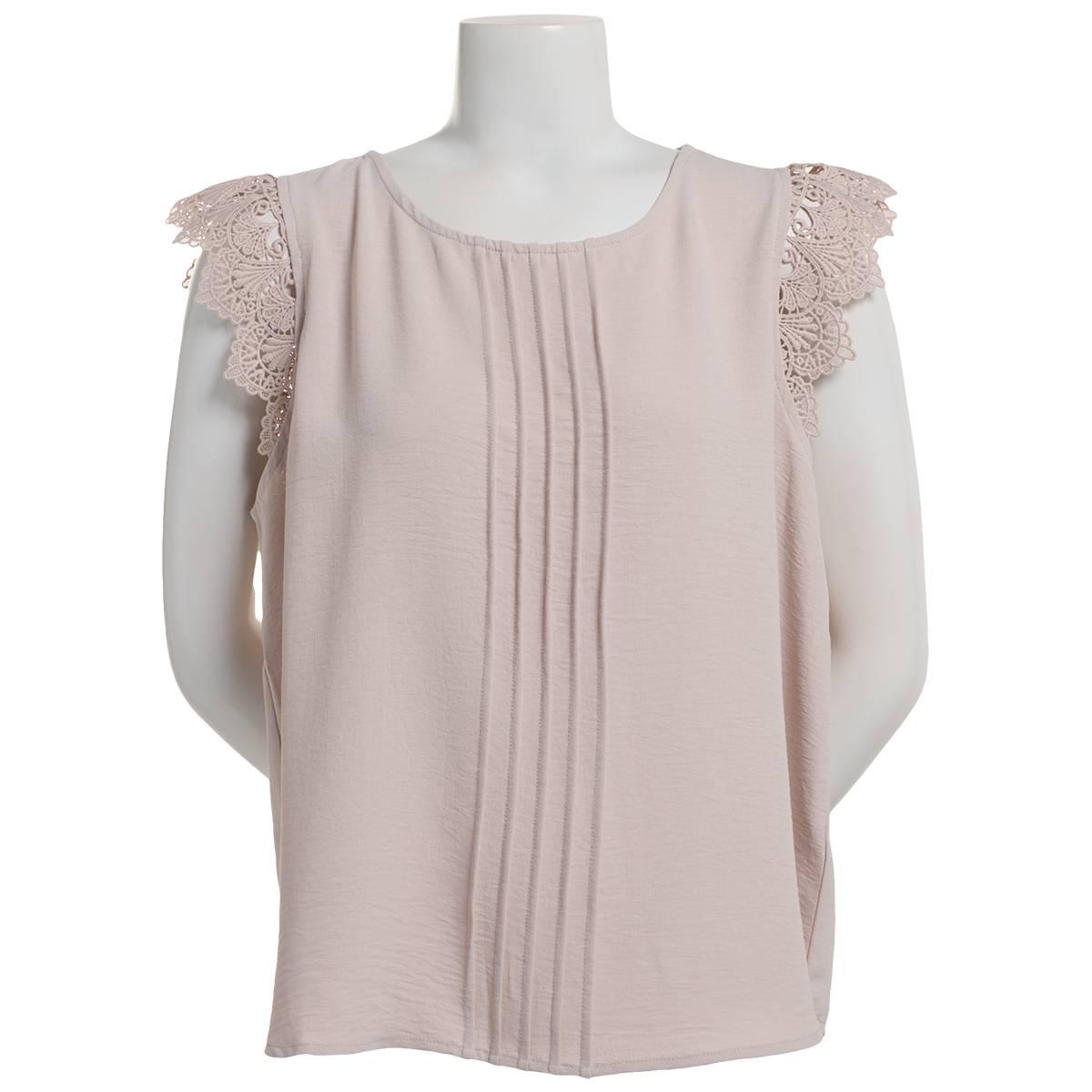 Click here for Womens Adrianna Papell Cap Sleeve Crocheted Blouse prices