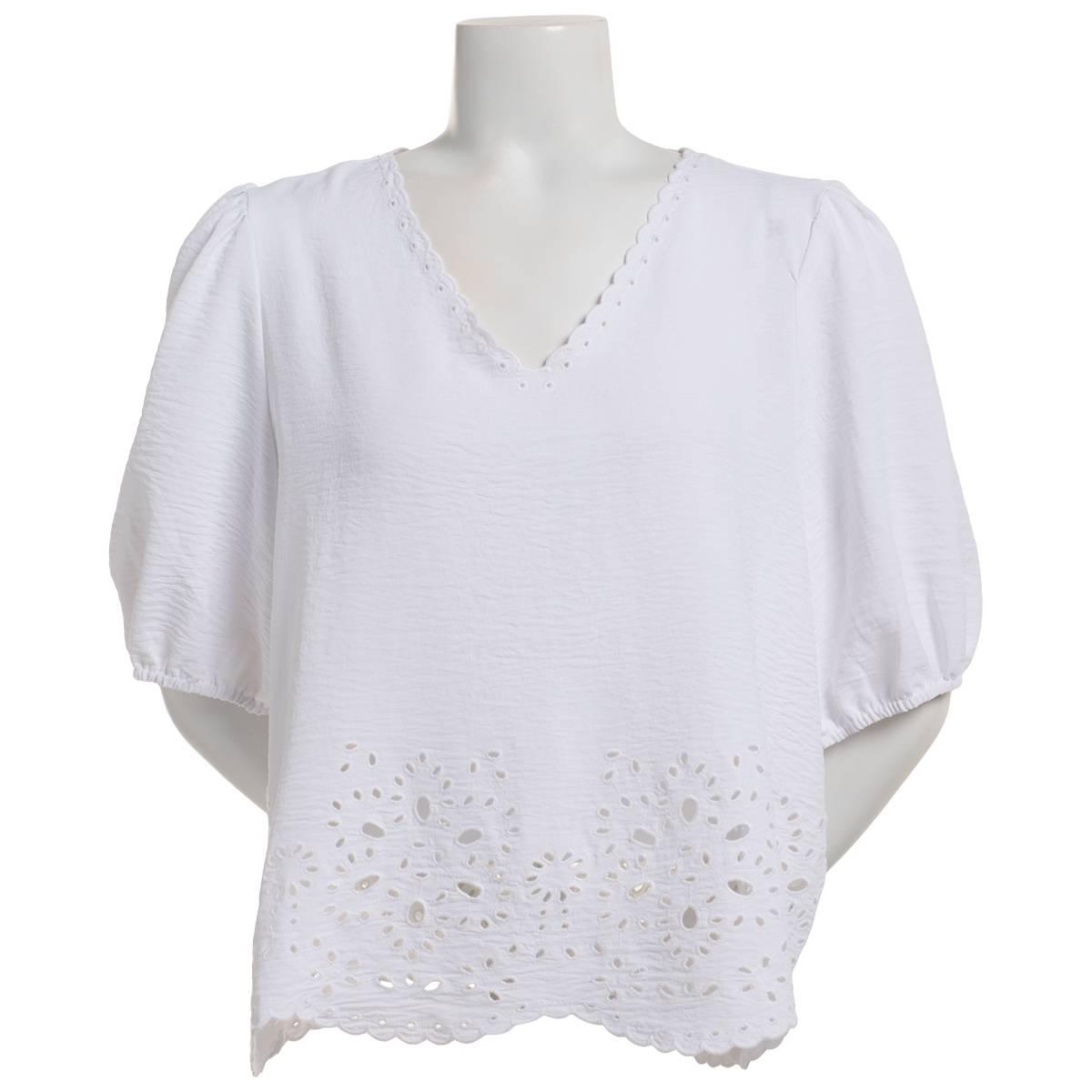 Click here for Womens Adrianna Papell Short Bubble Sleeve w/Embro... prices