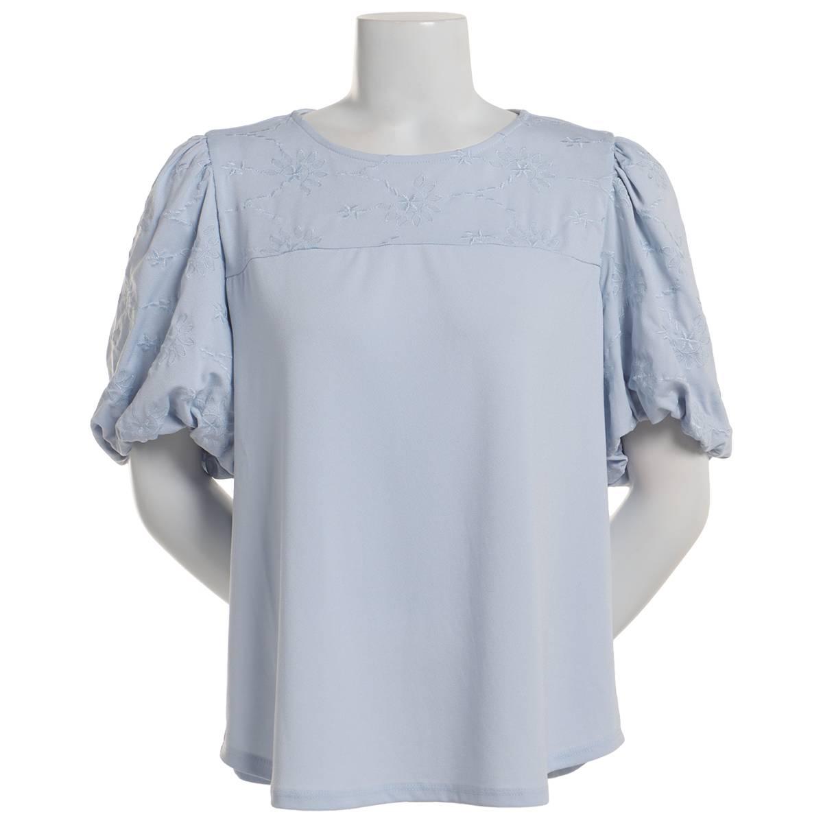 Click here for Womens Adrianna Papell Short Sleeve Solid Embroide... prices