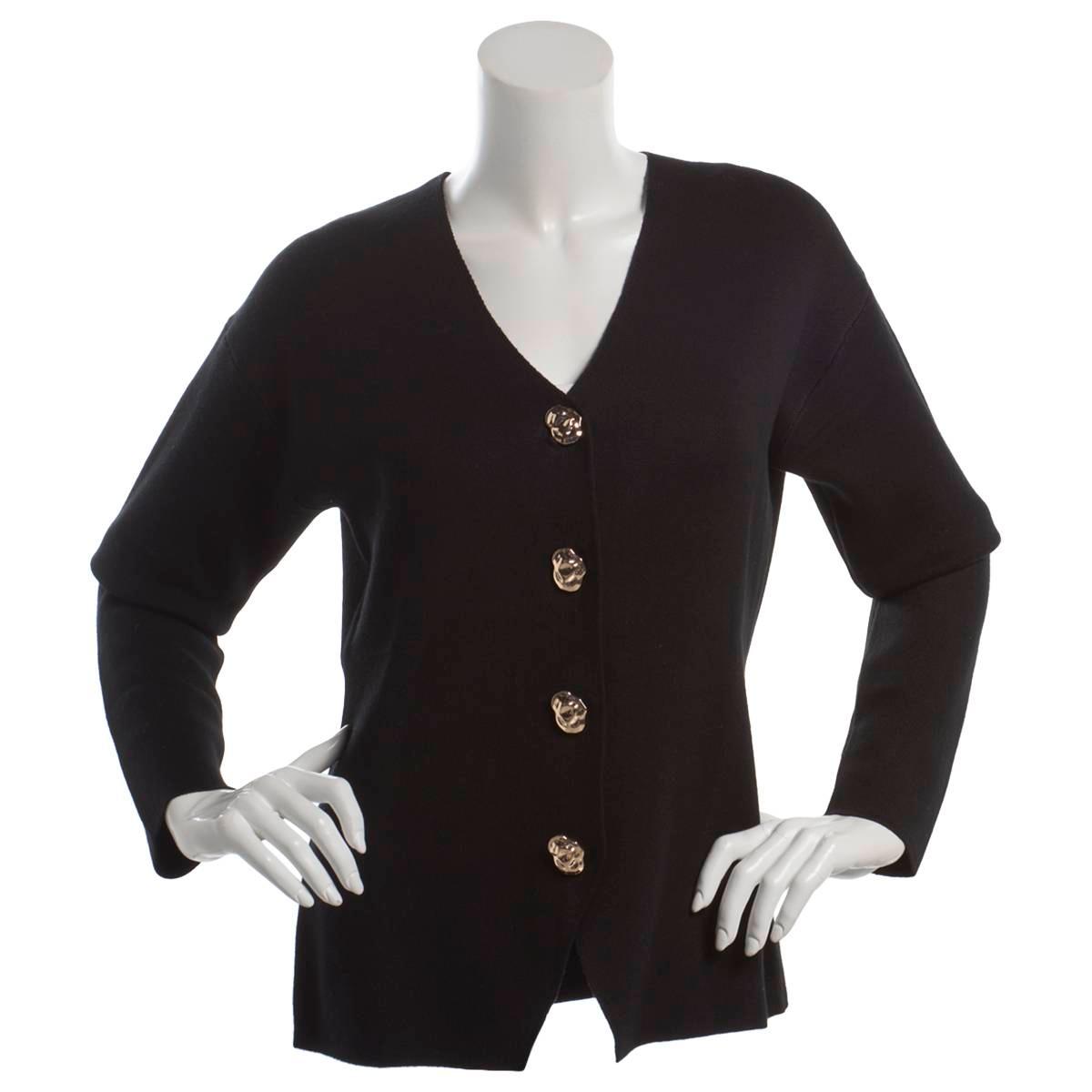 Click here for Womens Adrianna Papell Long Sleeve Button Front Ca... prices