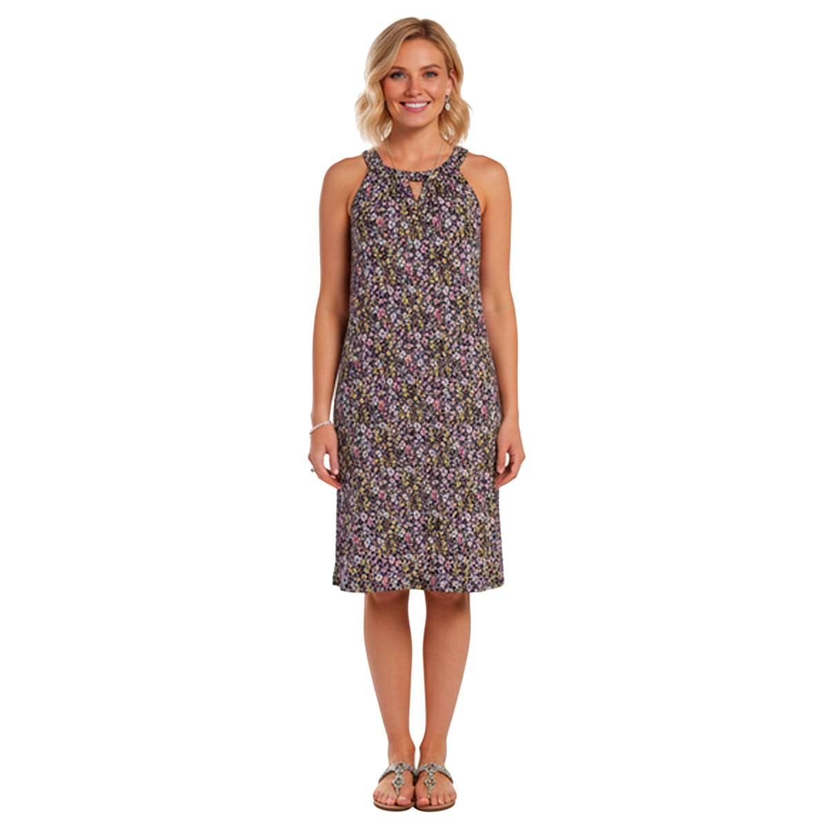 Click here for Womens Perceptions Keyhole Neck Ditsy Floral Shift... prices