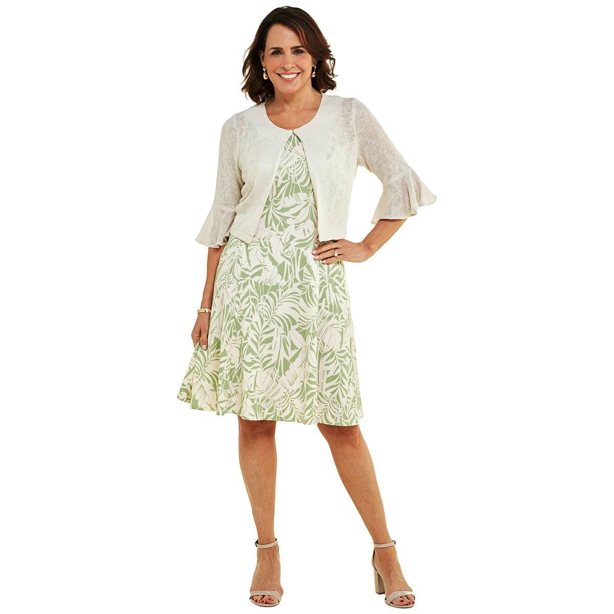 Click here for Plus Size Perceptions Short Sleeve Tie Jacket with... prices