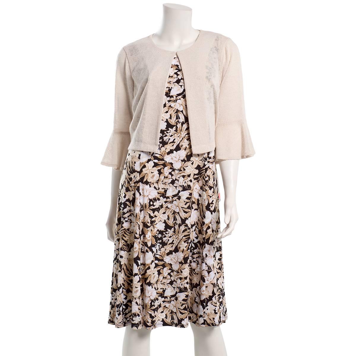 Click here for Petite Perceptions Ruffle Sleeve Floral Shift Jack... prices