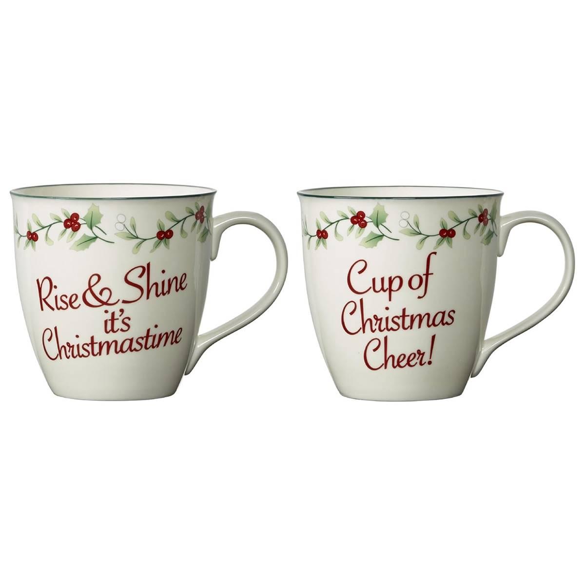 Click here for Pfaltzgraff(R) Berry Rise Shine Christmas Mugs - S... prices